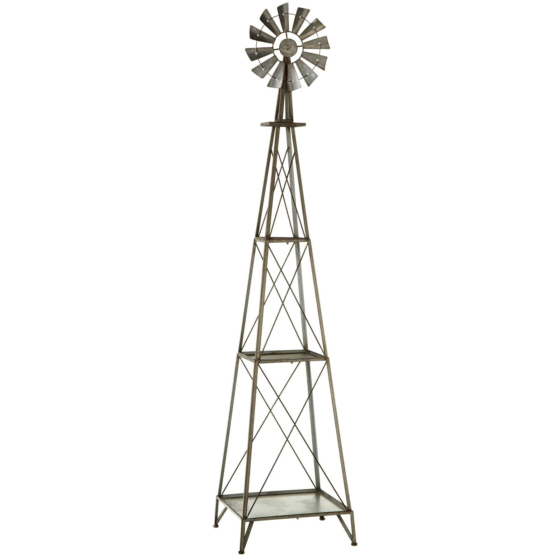 CBK Metal Galvanized Windmill Shelf 153578 - Walmart.com
