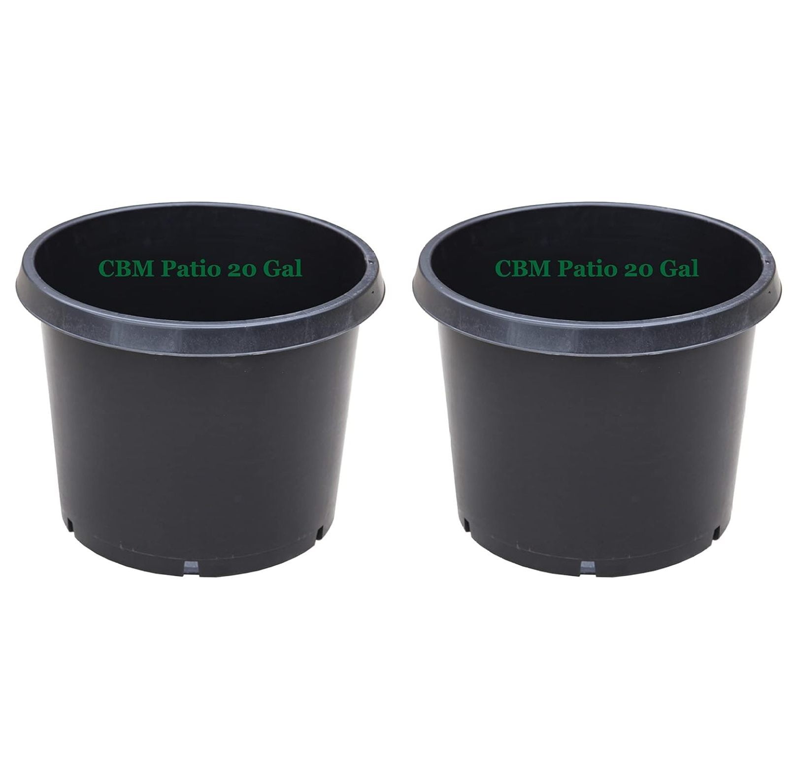 CBM 2-20 Gallon Premium Black Plastic Nursery Plant Container Garden ...