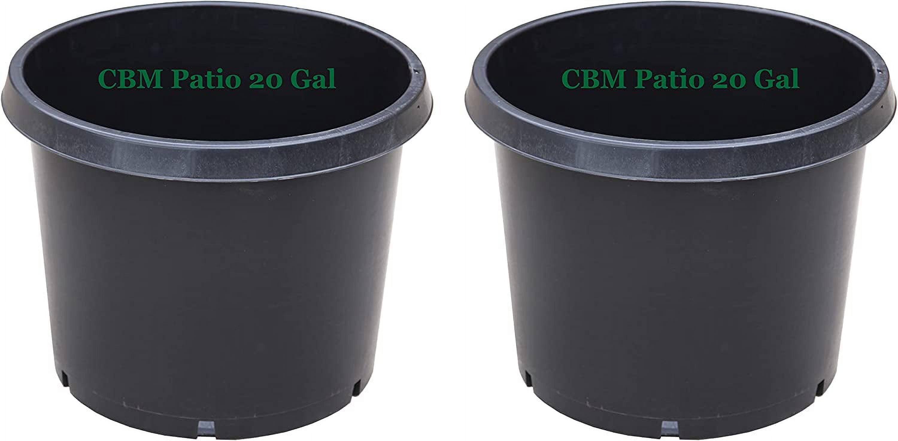 CBM Scaffold CBM 2-20 Gallon Premium Black Plastic Nursery Plant ...