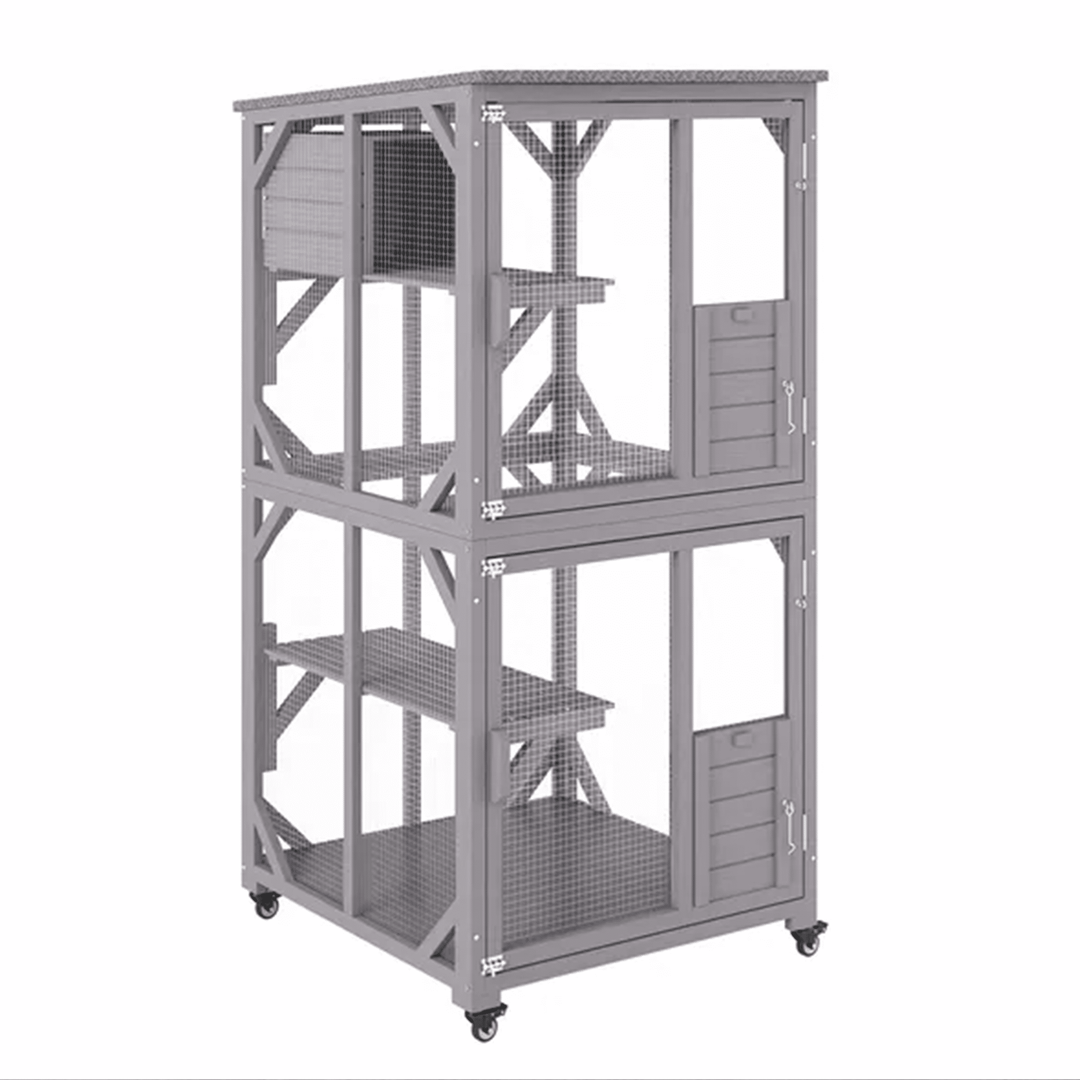 CBSQLDZ 4 Tier Cat House with Upgraded Resting Box,Waterproof Roof,and ...