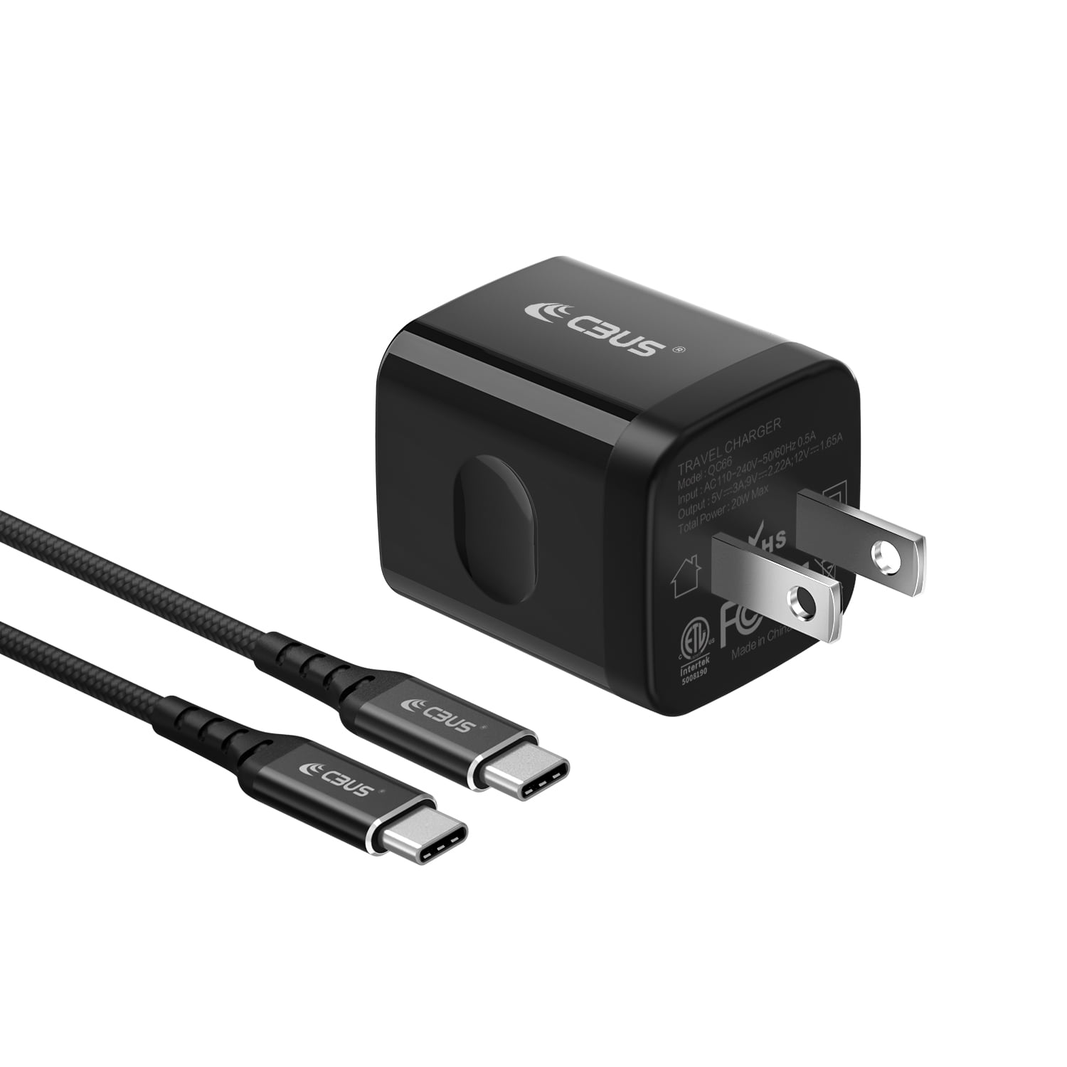 CBUS 20W Fast Charger + 10ft Braided Cable for Motorola Edge, Edge Plus ...
