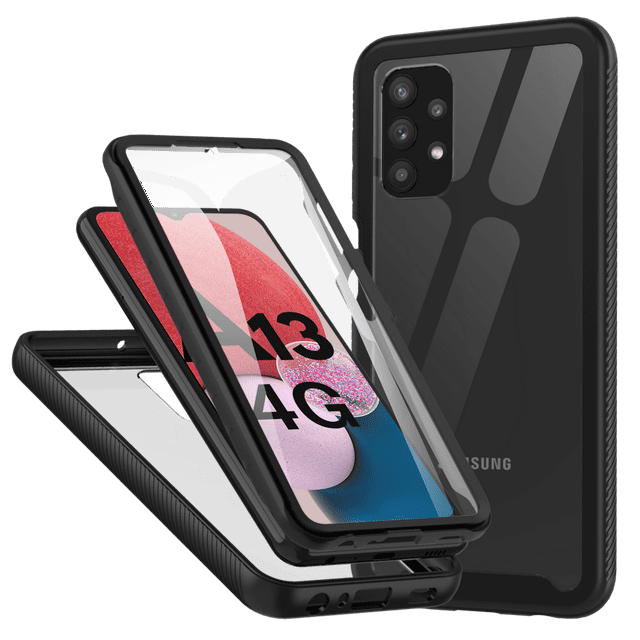 CBUS Heavy-Duty Full Body Case with Screen Protector for Samsung Galaxy A13 4G - Black - Walmart.com