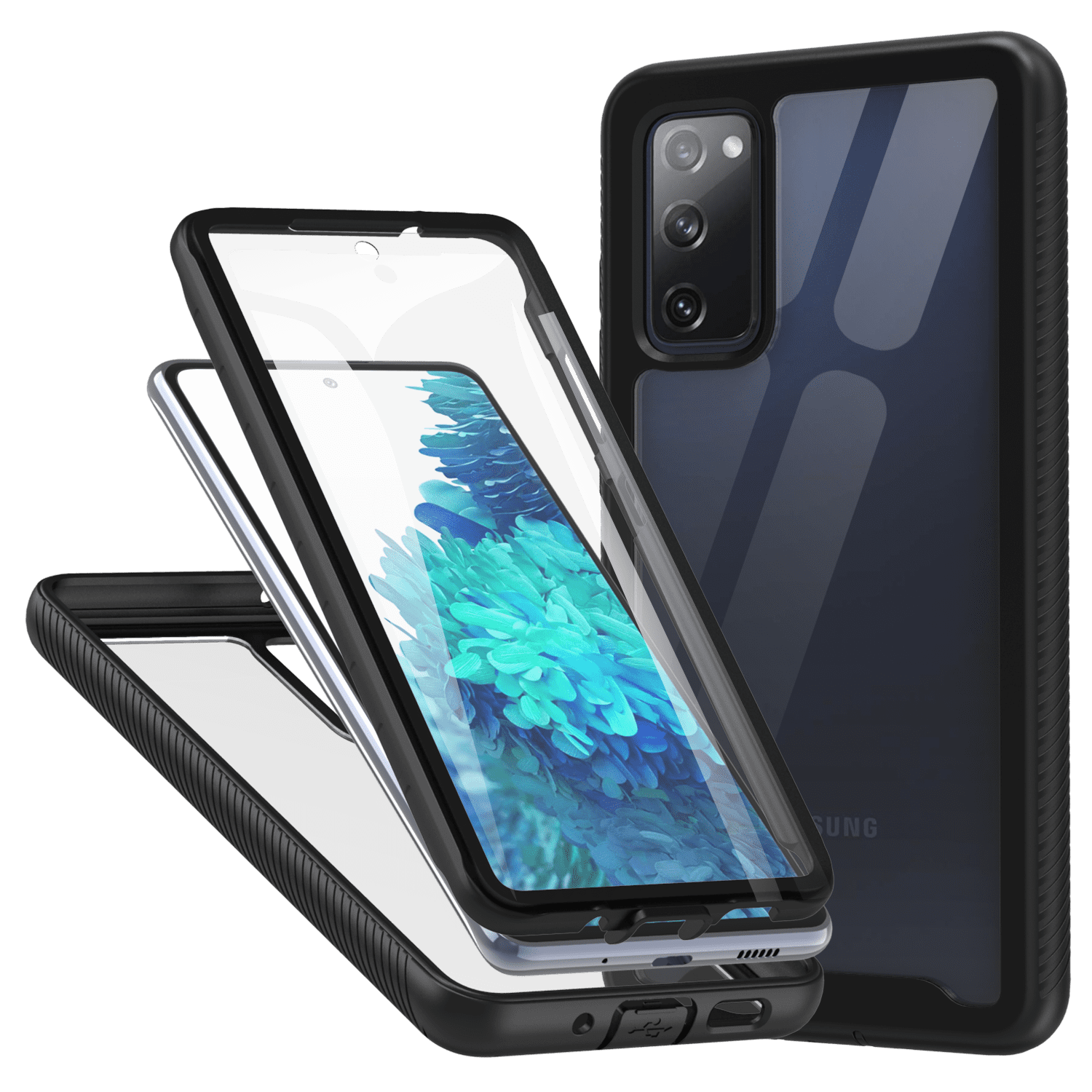 CBUS Full Body Phone Case with Screen Protector for Samsung Galaxy S20 FE / S20 FE 5G, Impact ...