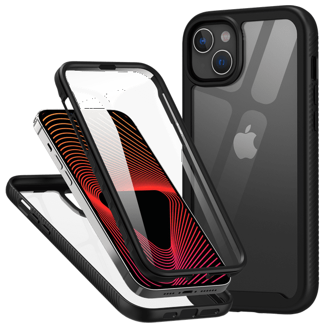 CBUS iPhone 14 Plus Case, Heavy-Duty, Built-in Screen Protector, Impact Resistant (Black ...