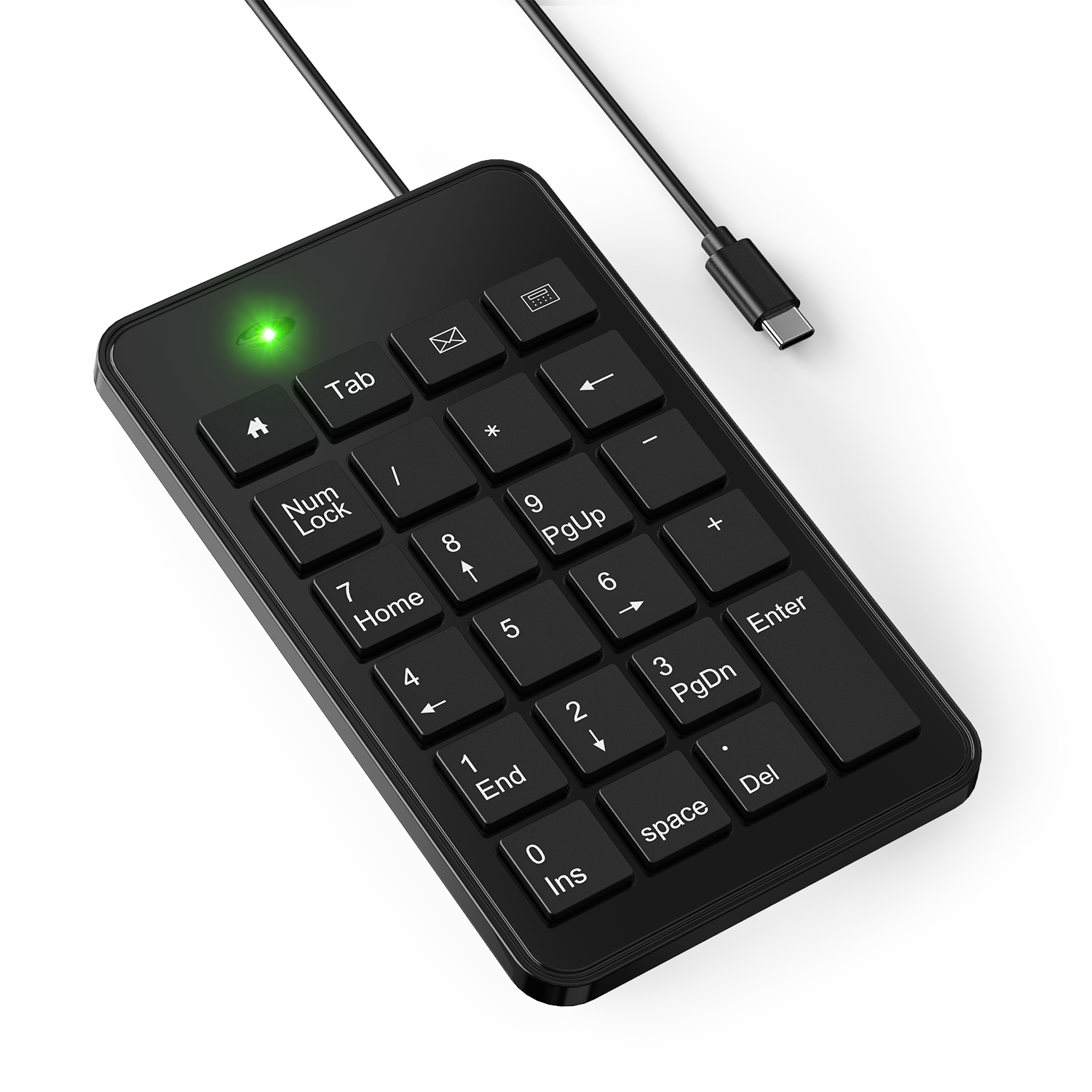 CBUS Wired USB-C Numeric Keypad for Laptop, 23 Keys Numpad Keyboard ...