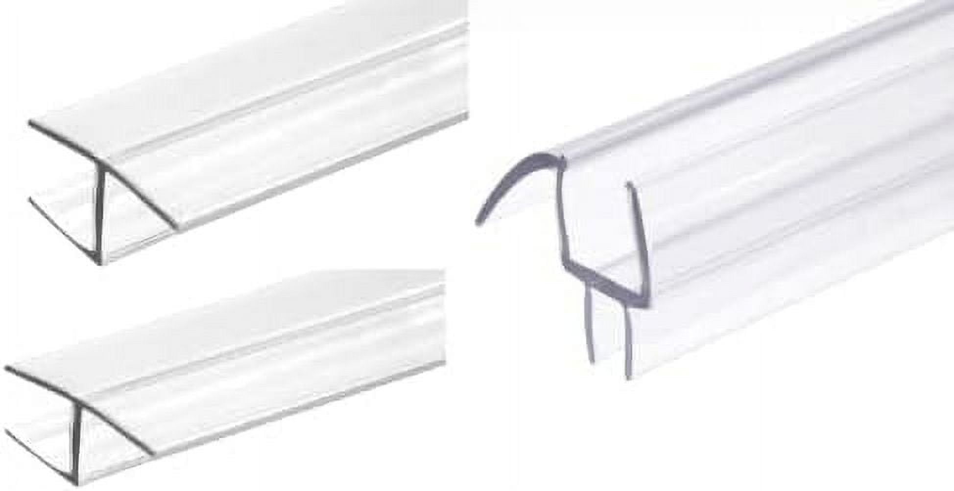 CBW Doors CBW 3 Pack Frameless Shower Door Seal Strips, Weather Stripping Seal Sweep with Drip ...