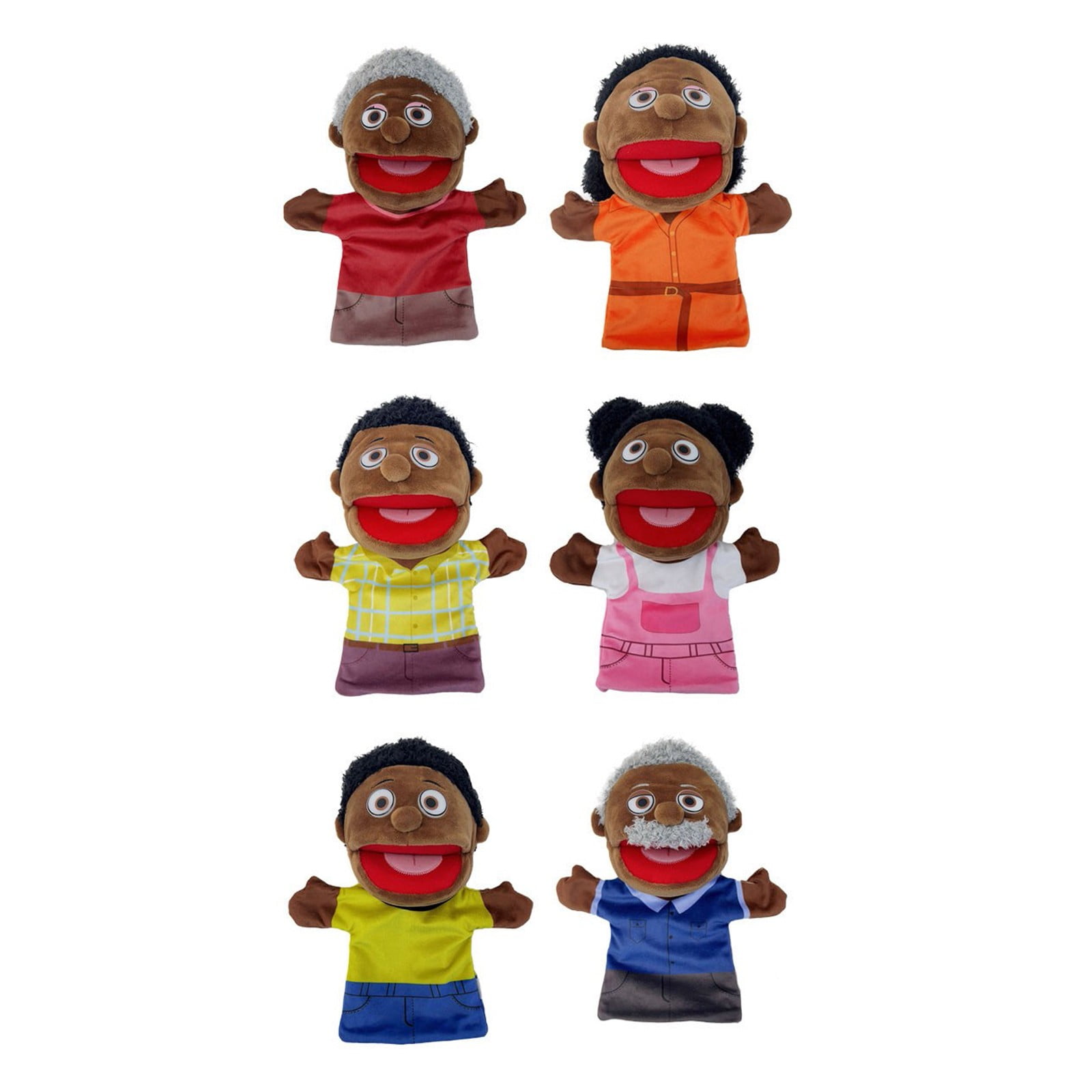 CBXZ Family Hand Puppets Set 6 Piece Educational Plush Puppets for Kids ...