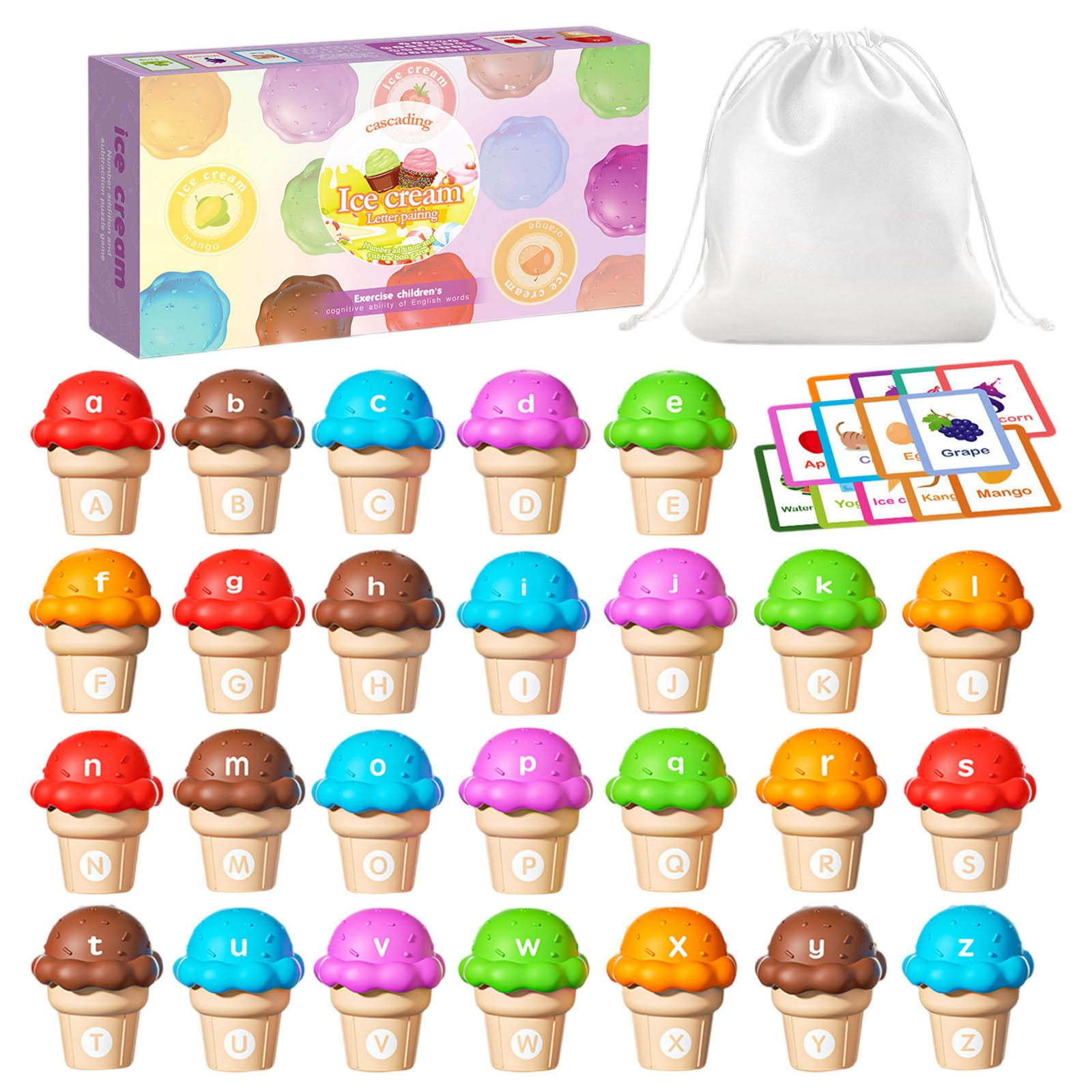 CBXZ Ice Cream Preschool Learning Activities Counting And Color Sorting ...