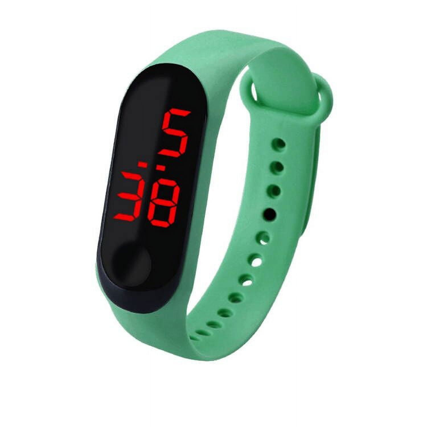 CBXZ Sleek Digital LED Sports Watch with White Silicone Band Waterproof ...