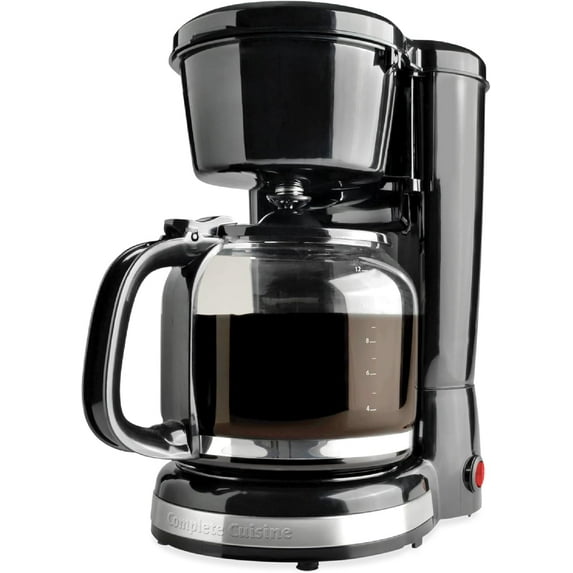 CC-1203-12C 12-Cup Coffee Maker, Stainless-Steel Coffee Maker with Glass Coffee Pot Carafe and ...