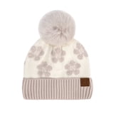 CC Chenille Daisy Pattern Beanie - Walmart.com