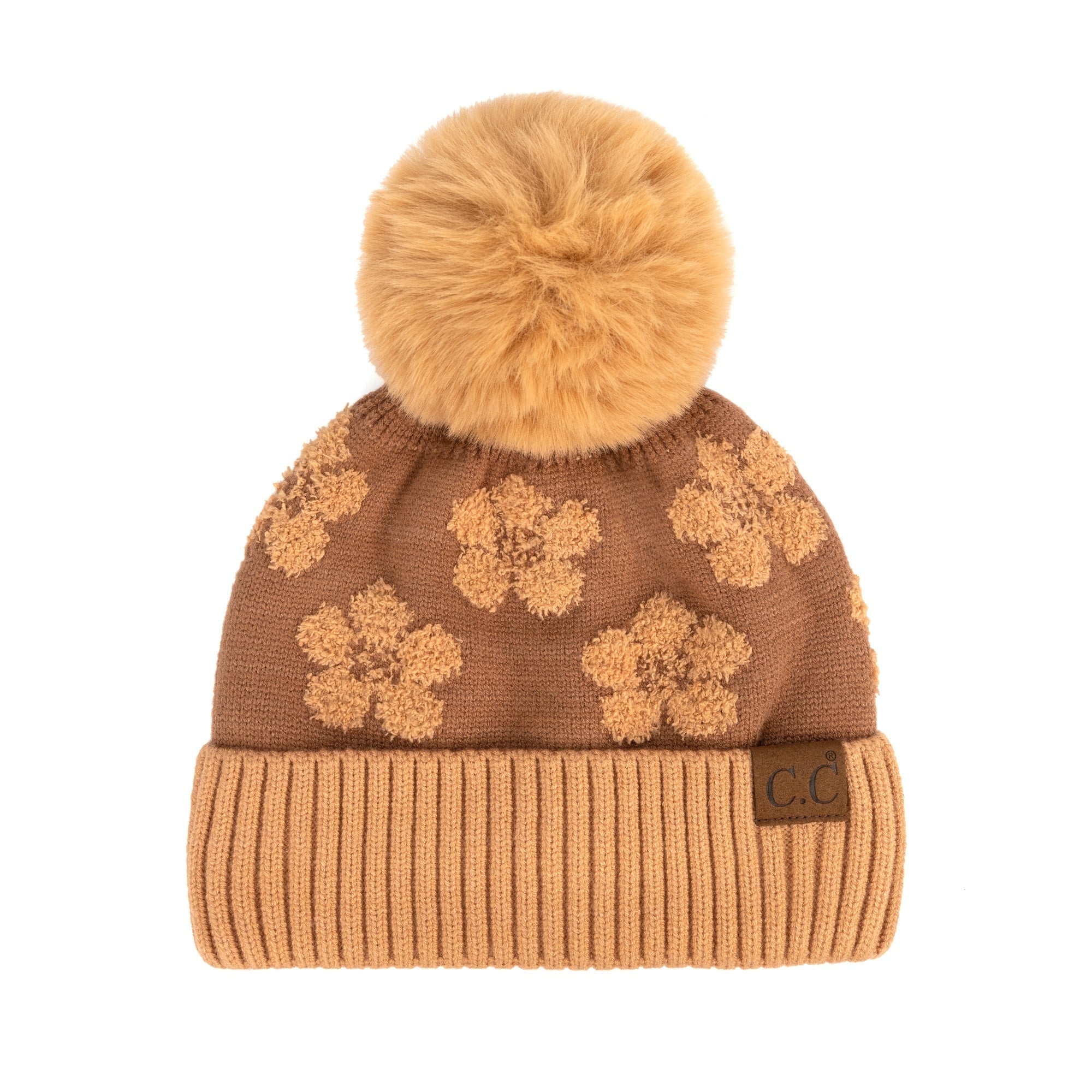 CC Chenille Daisy Pattern Beanie - Walmart.com