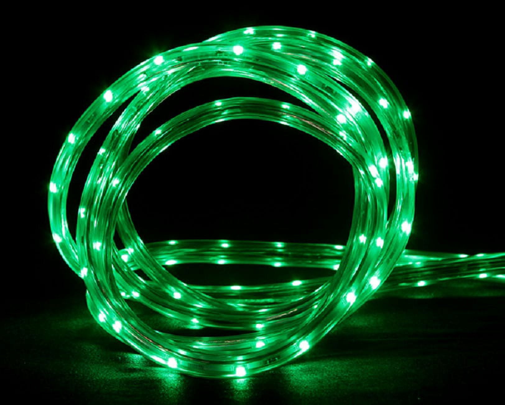 CC Christmas Decor, 10-Foot Green LED Holiday Tube Lights, Clear Cord ...