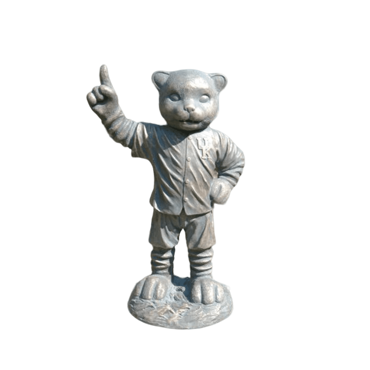 CC Christmas Decor 20" NCAA Gray Cat Mascot Outdoor Garden Statue ...