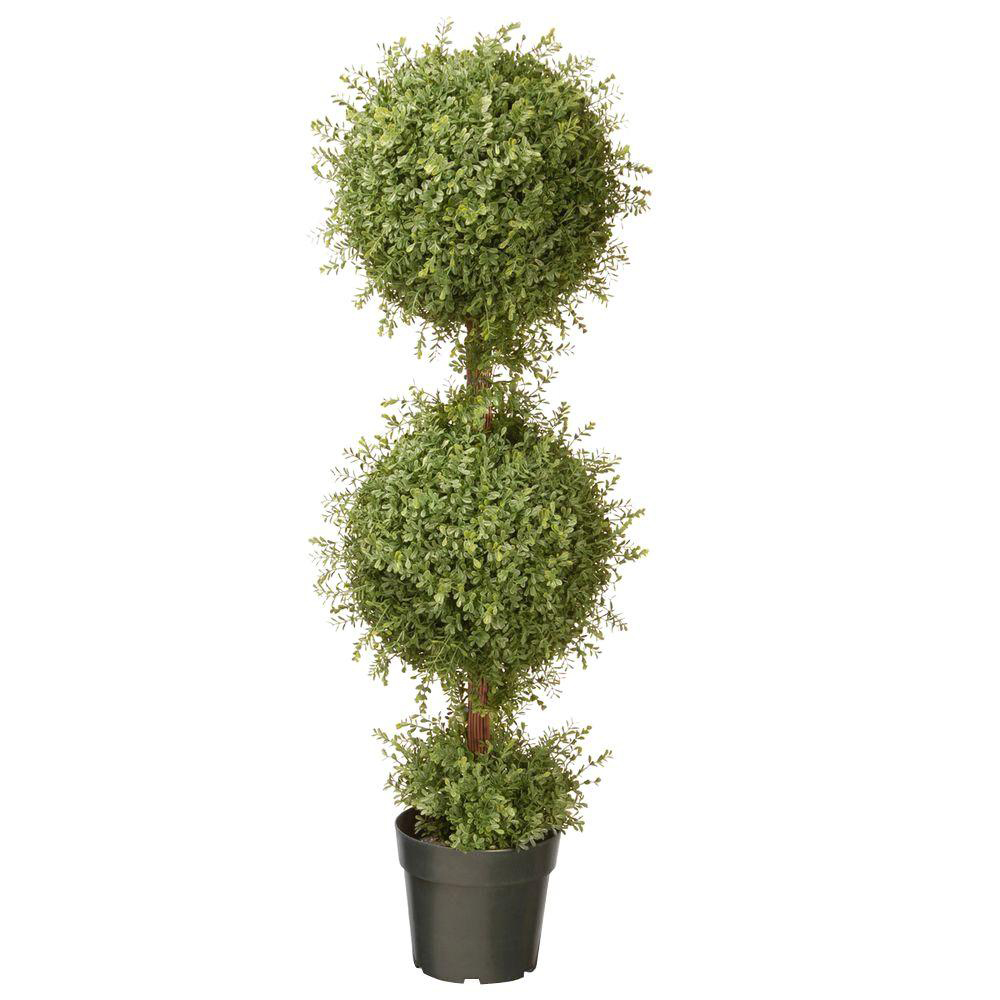 CC Christmas Decor 48" Potted Artificial Two-Tone Green Mini Tea Leaf ...