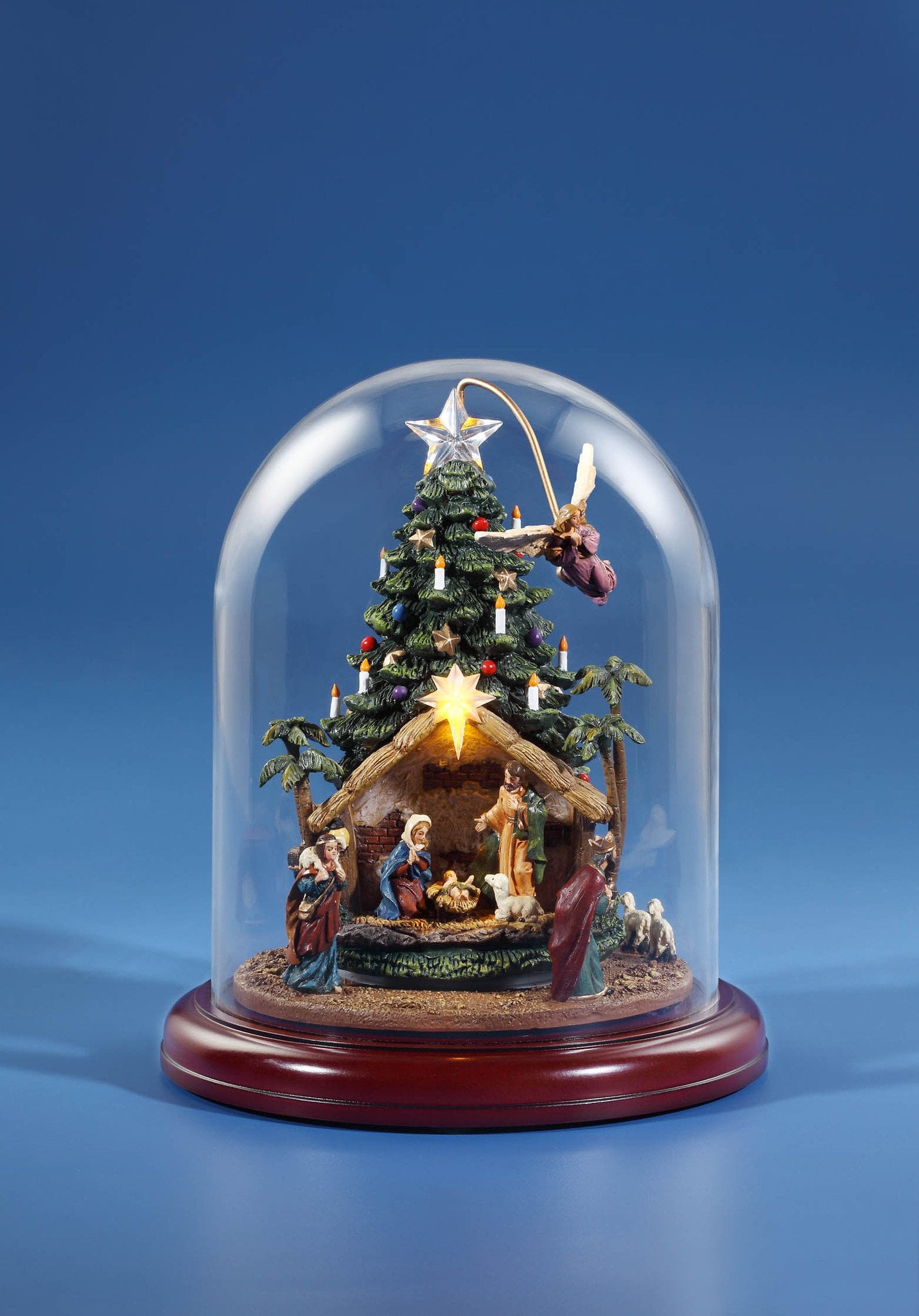 Icy Giftware Angel Rotating Nativity Tree Christmas Decoration - 9 ...