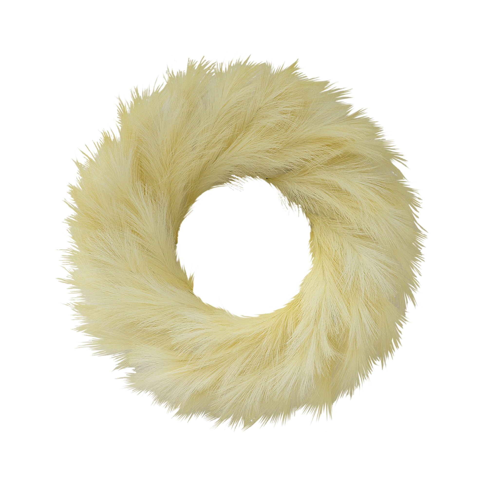 CC Christmas Decor Cream Pampas Grass Artificial Wreath - 24" - Unlit ...