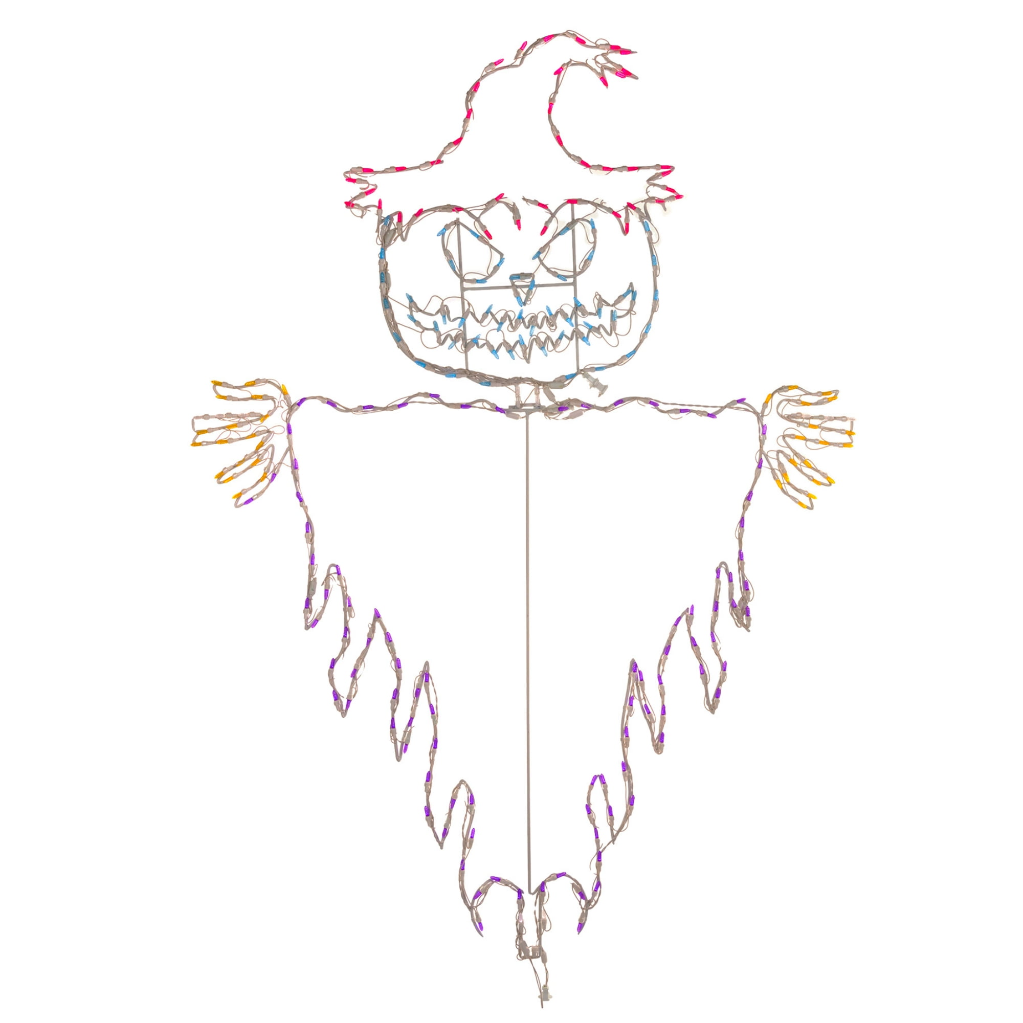 CC Christmas Decor LED Lighted Jack O Lantern Voodoo Scarecrow Outdoor ...