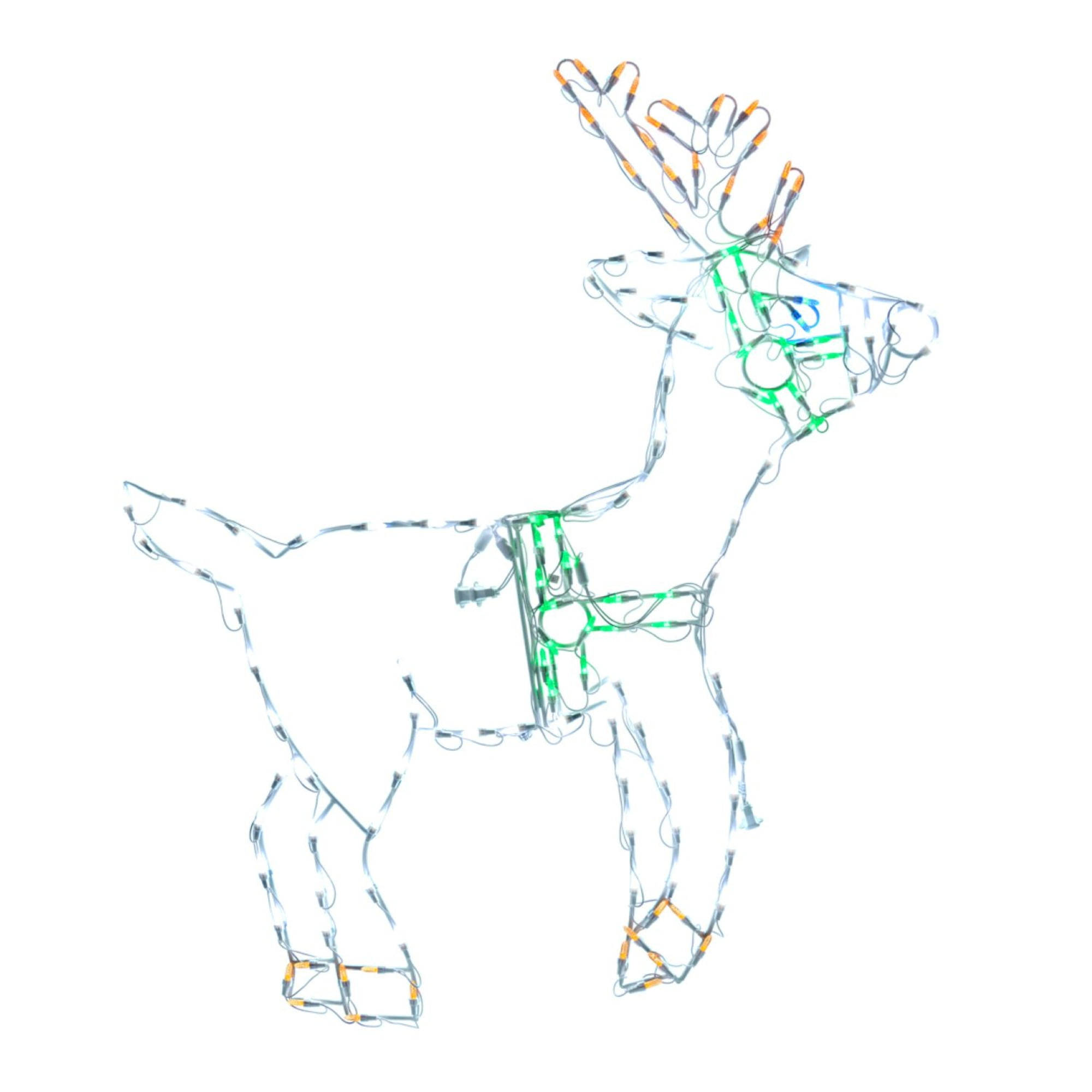 CC Christmas Decor LED Lighted Standing Reindeer Outdoor Christmas ...