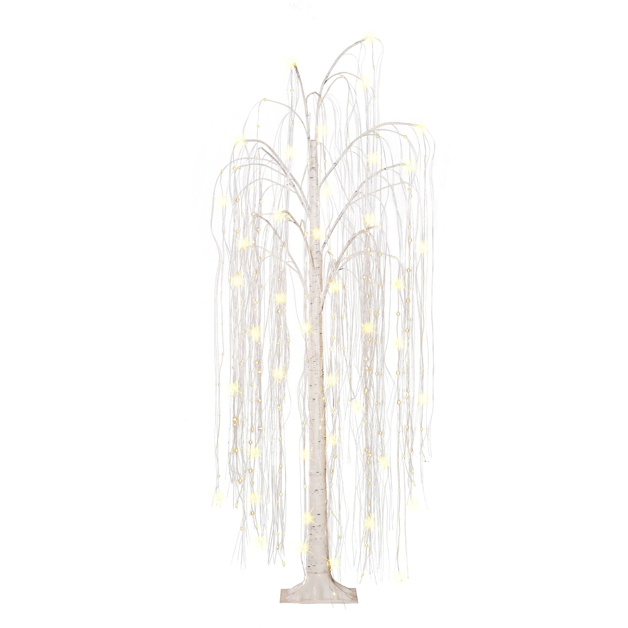 CC Christmas Decor 6' Elegant Outdoor Pre-Lit Artificial Willow Tree ...