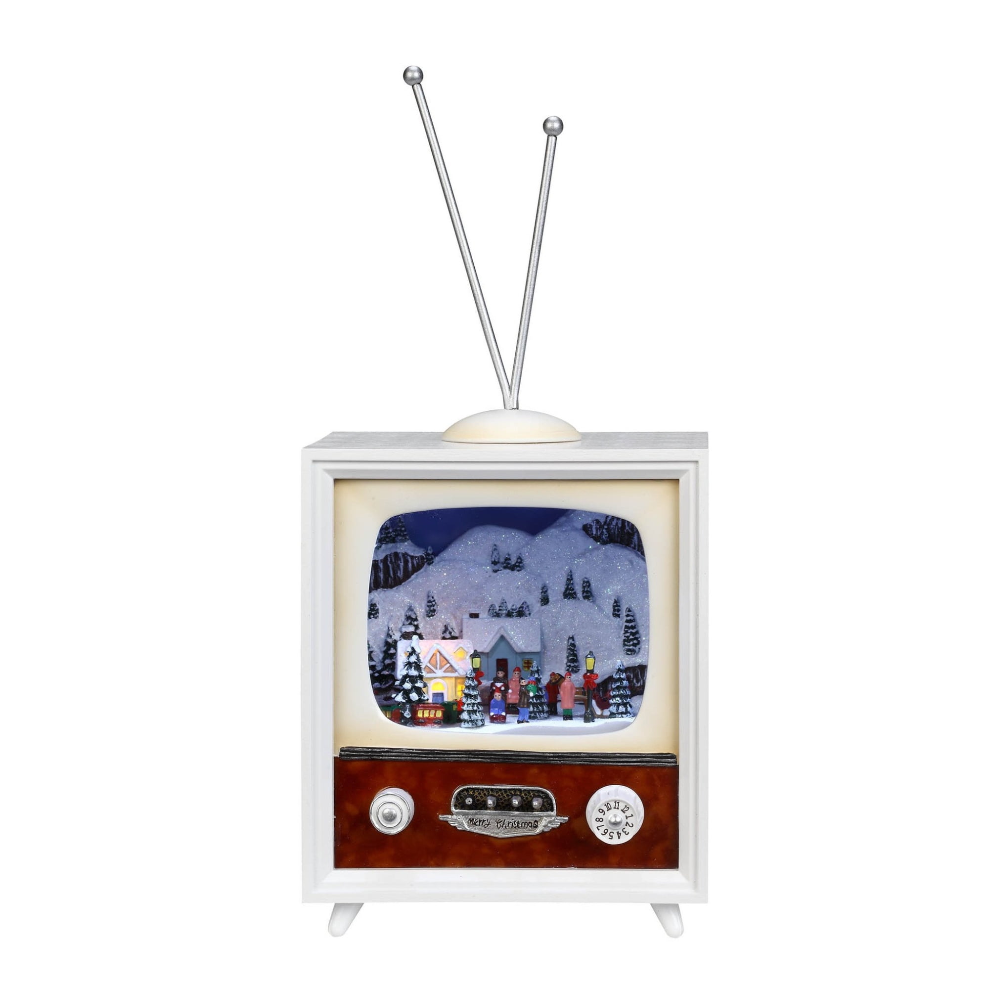 Icy Giftware LED Lighted Musical Vertical TV Christmas Decoration - 10 ...