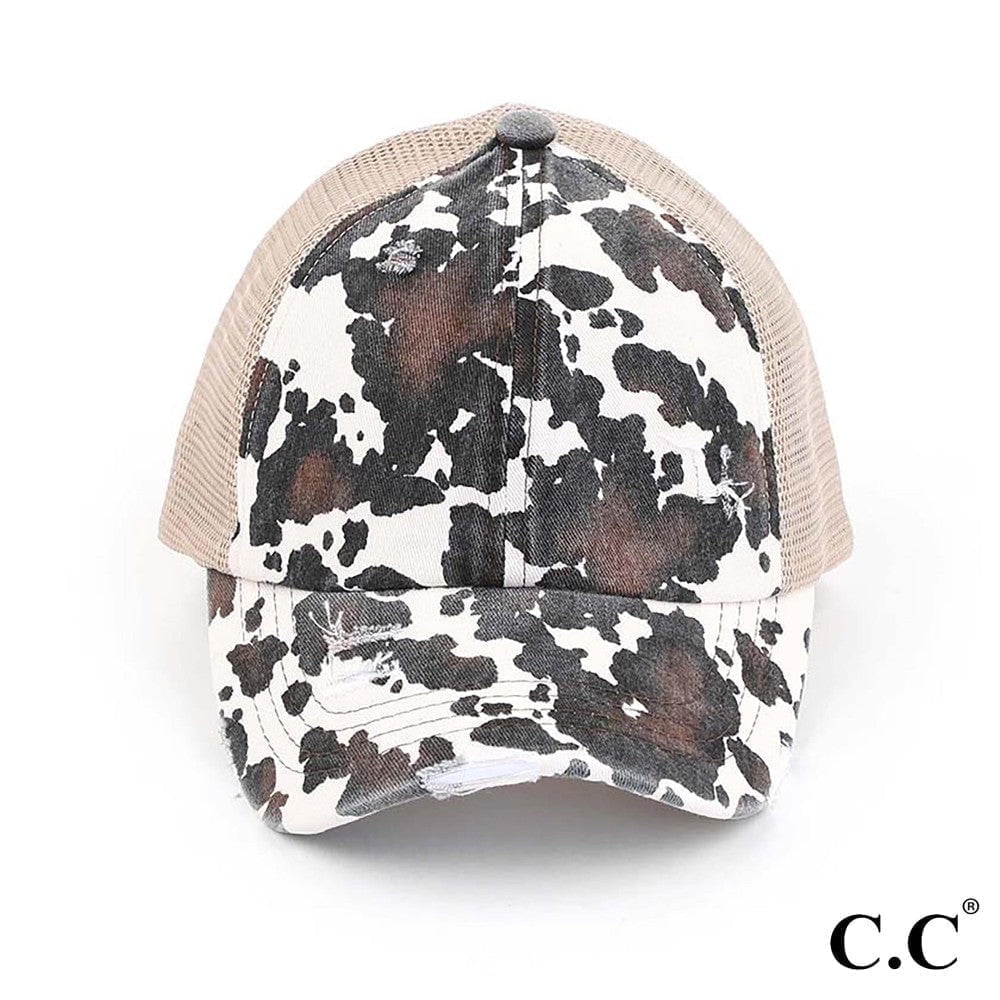 CC Cow Print Pony Cap | Criss-Cross - Walmart.com