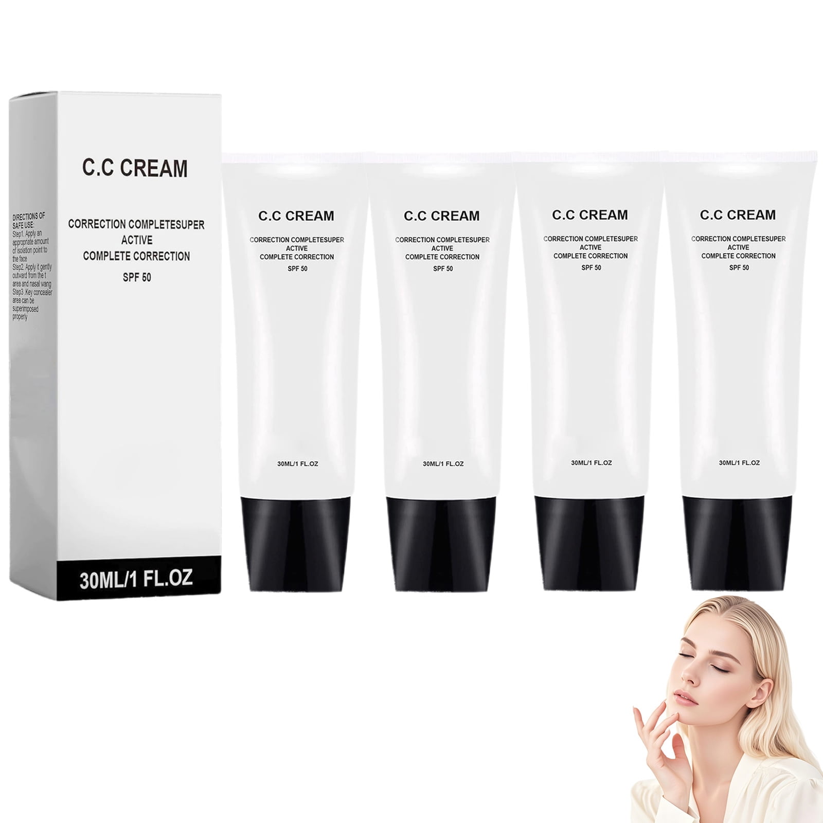 CC Cream for Mature Skin, Concealer, All-In-One Complexion Treatment ...