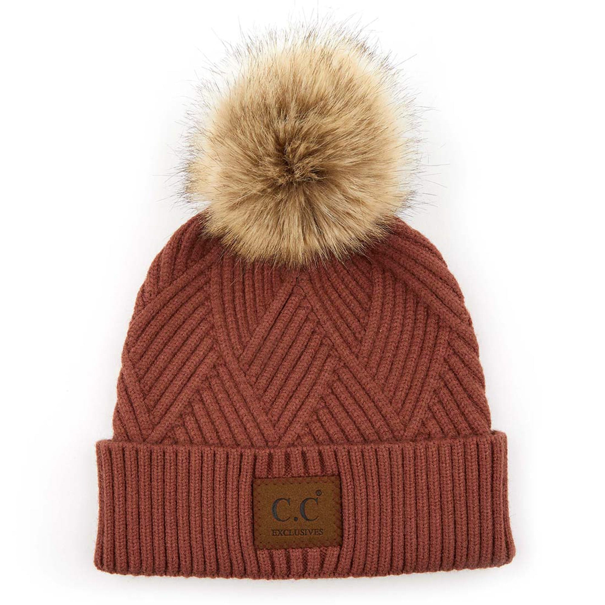 CC Criss-Cross Suede Patch Beanie | Adult and Kid Sizes - Walmart.com