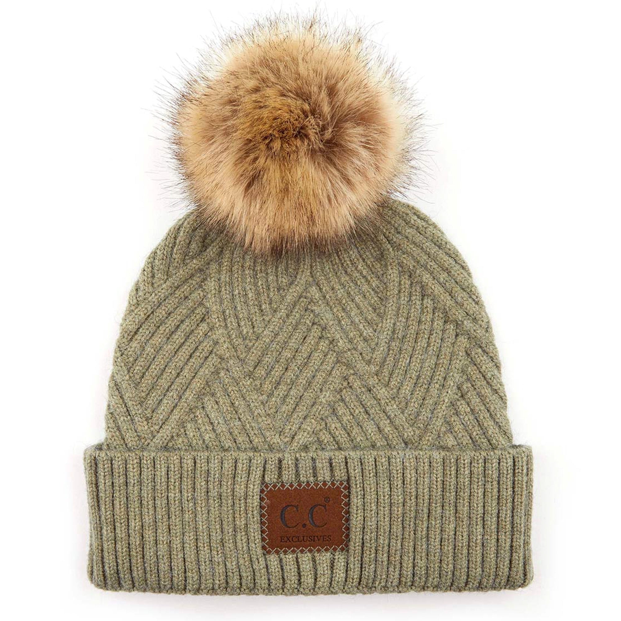 CC Criss-Cross Suede Patch Beanie | Adult and Kid Sizes - Walmart.com