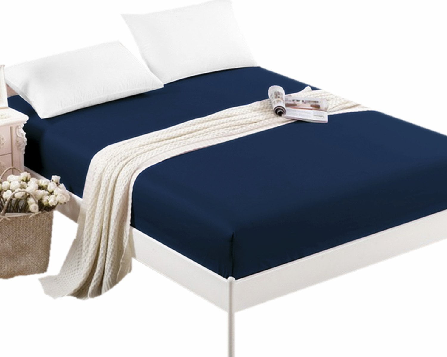 CC&DD HOME FASHION ®-Single Fitted sheet,Velvety Microfiber,Soft ...