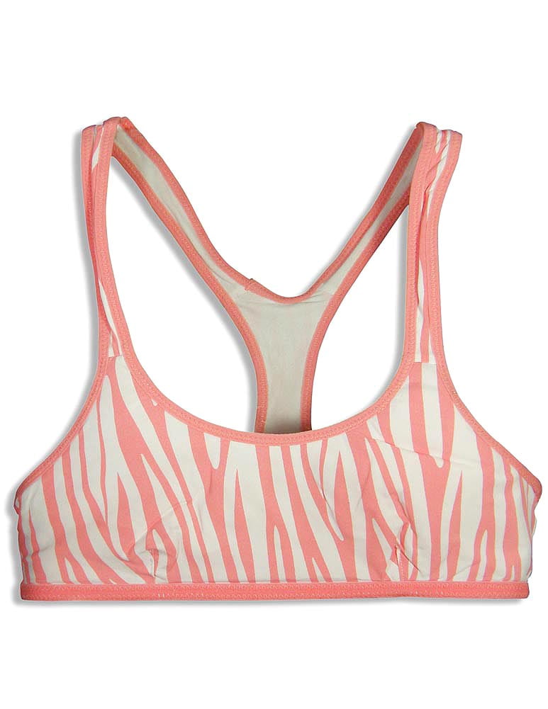 CC Girl - Big Girls' Racerback Sports Bra 24158-36 (coral zebra ...