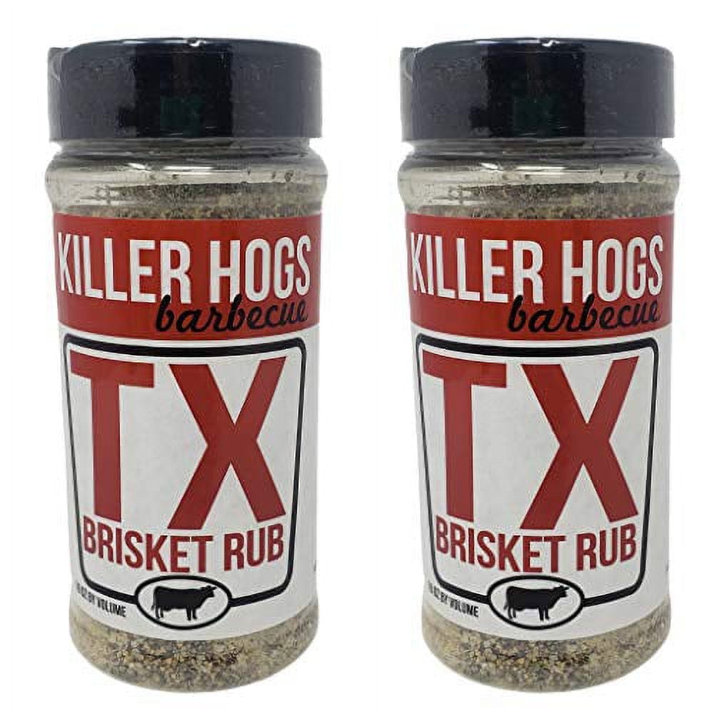 Killer Hogs Barbecue TX Brisket Rub - Pack of 2 Bottles - 11 oz Per ...