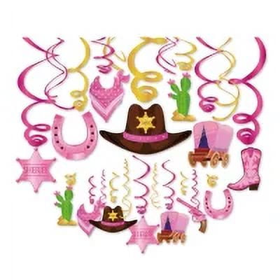 CC HOME 30Ct West Cowboy Decorations Ceiling Hanging Swirl Decorations ...