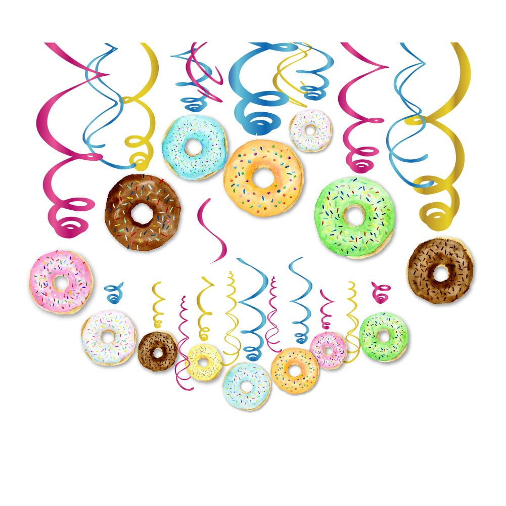 CC HOME 30Pack Donut Cake Hanging Swirls Doughnut Dessert Ceiling ...
