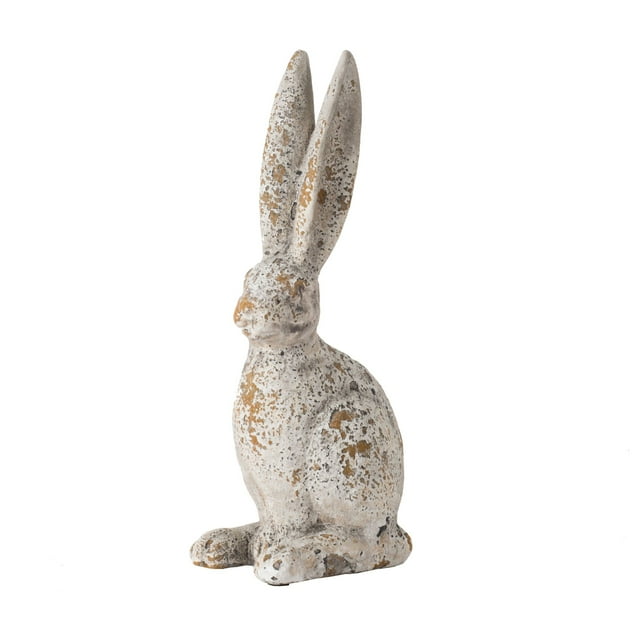 CC Home Furnishings 10" Beige Rustic Rabbit Statue - Walmart.com