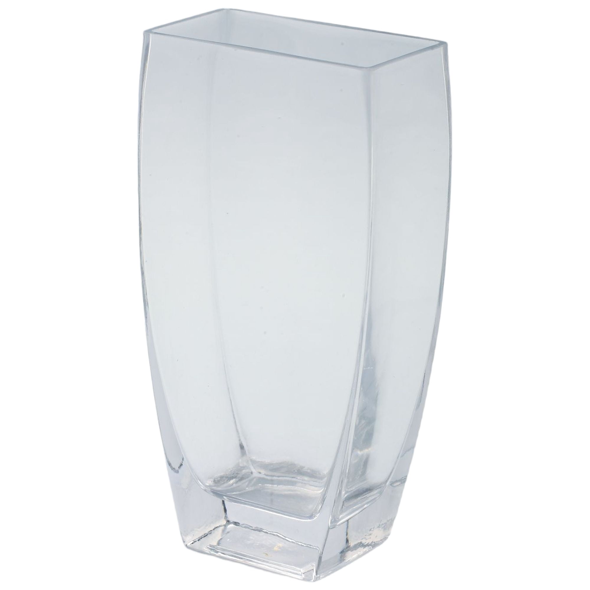 CC Home Furnishings 10" Tapered Rectangle Tabletop Glass Vase - Walmart.com