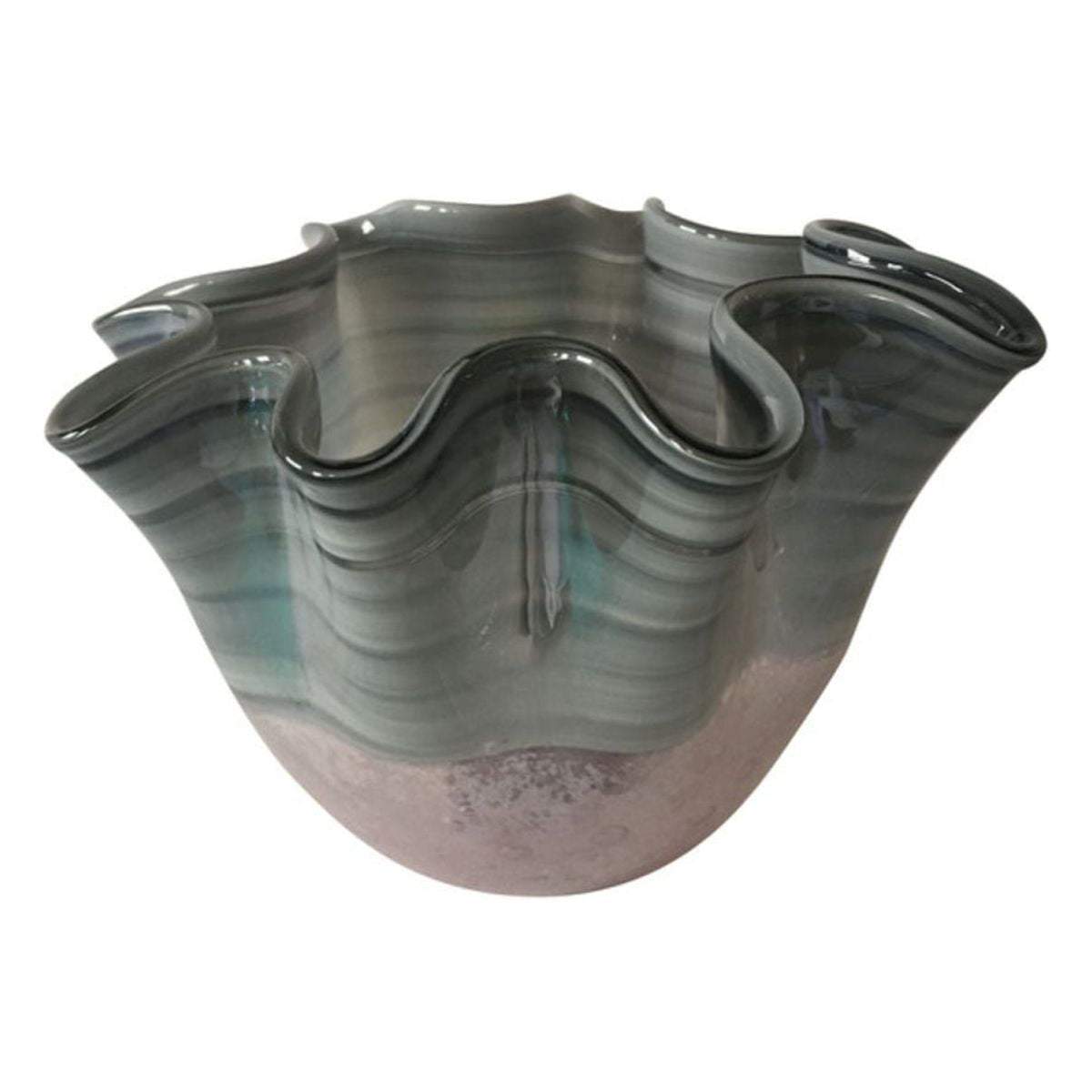 CC Home Furnishings 11" Gray and Pink Abstract Glass Vase - Walmart.com