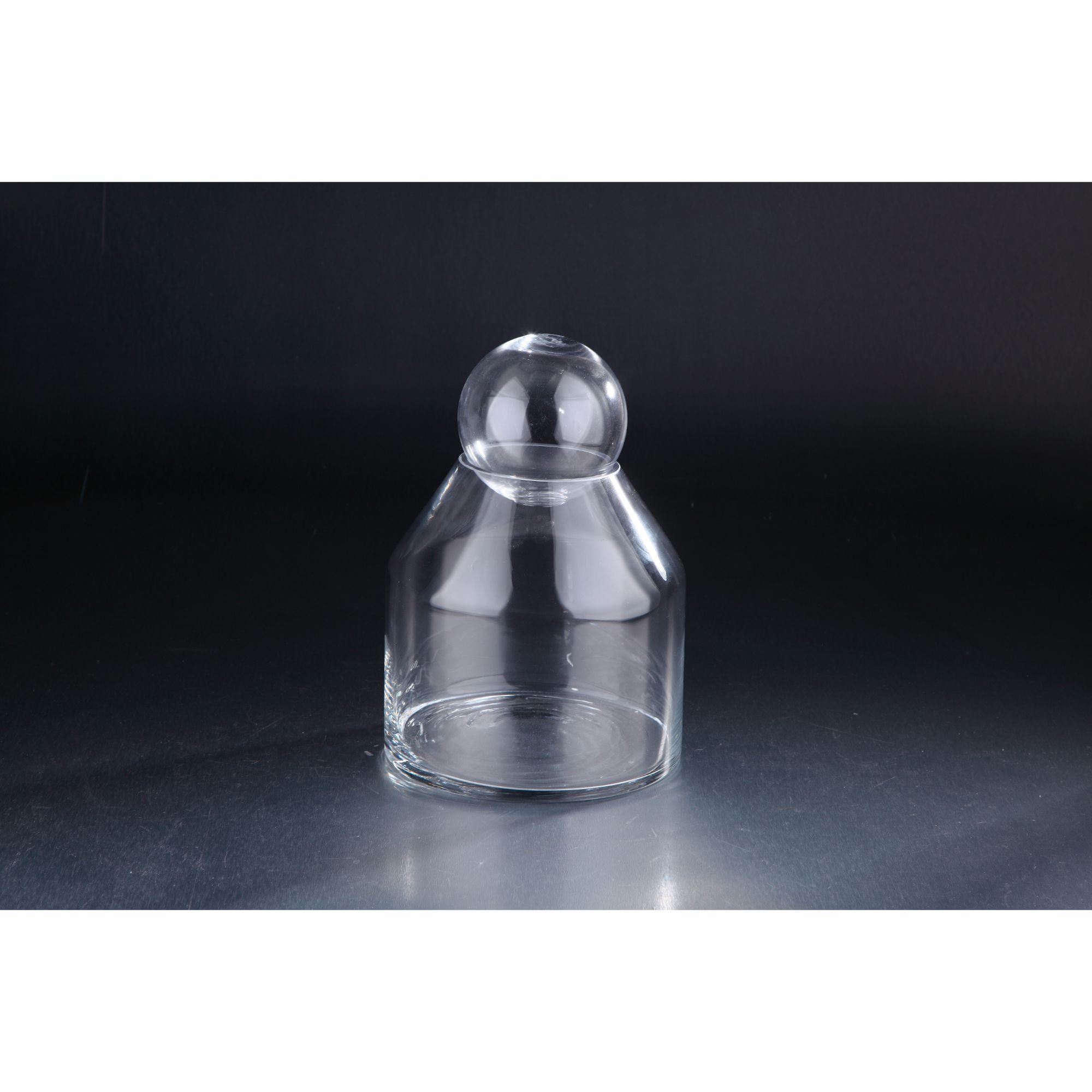 CC Home Furnishings 12" Clear Solid Glass Bottles with Ball Lid ...