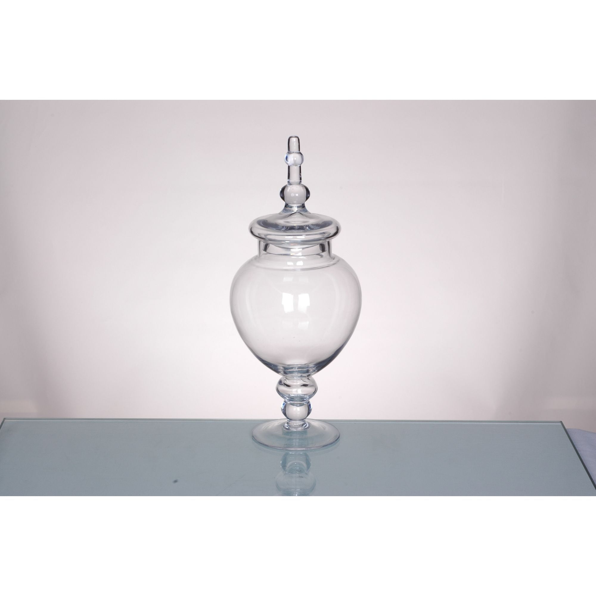Cc Home Furnishings 15 5 Clear Glass Tabletop Apothecary Jar With Lid