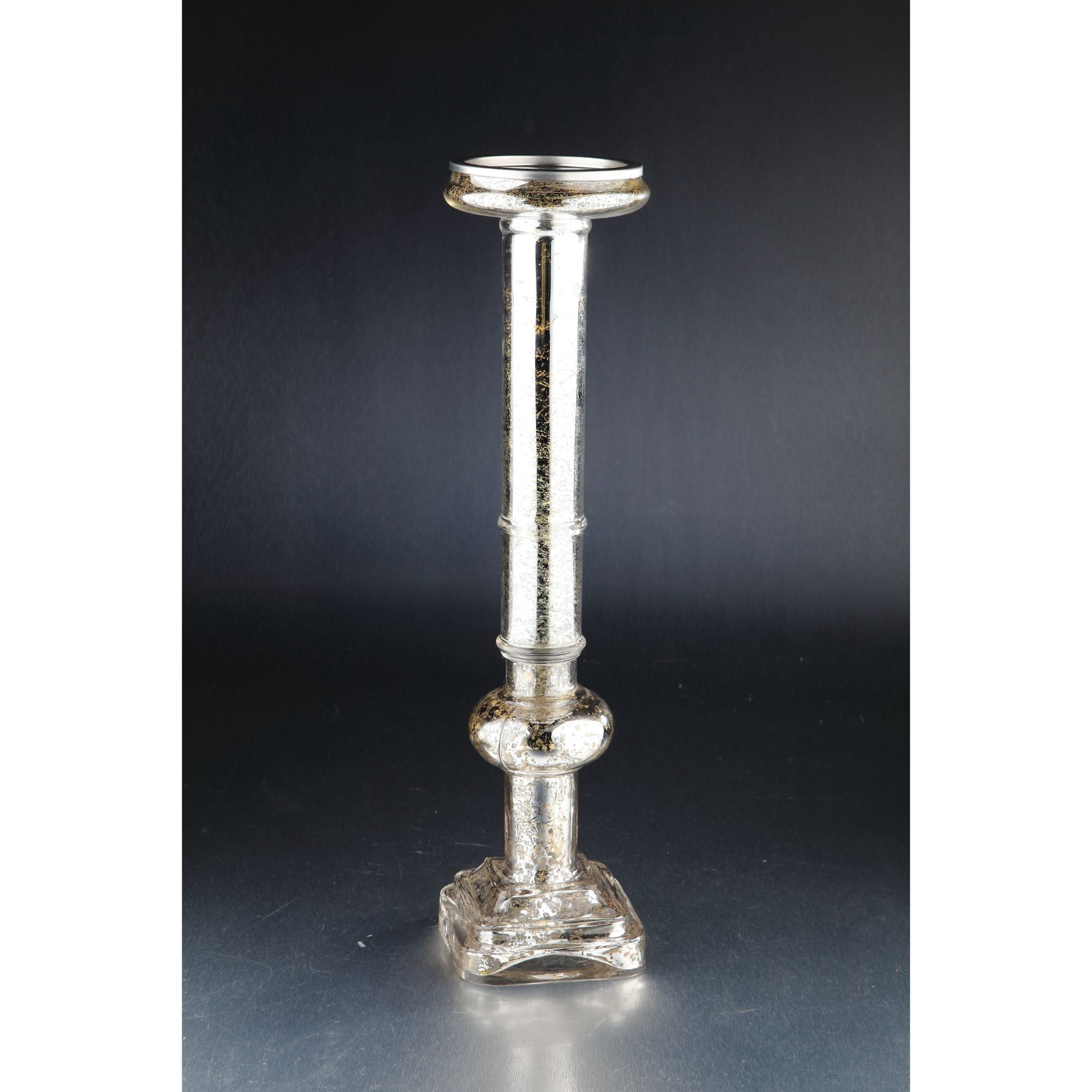 CC Home Furnishings 19.5" Metallic Silver Antique Baluster Design ...