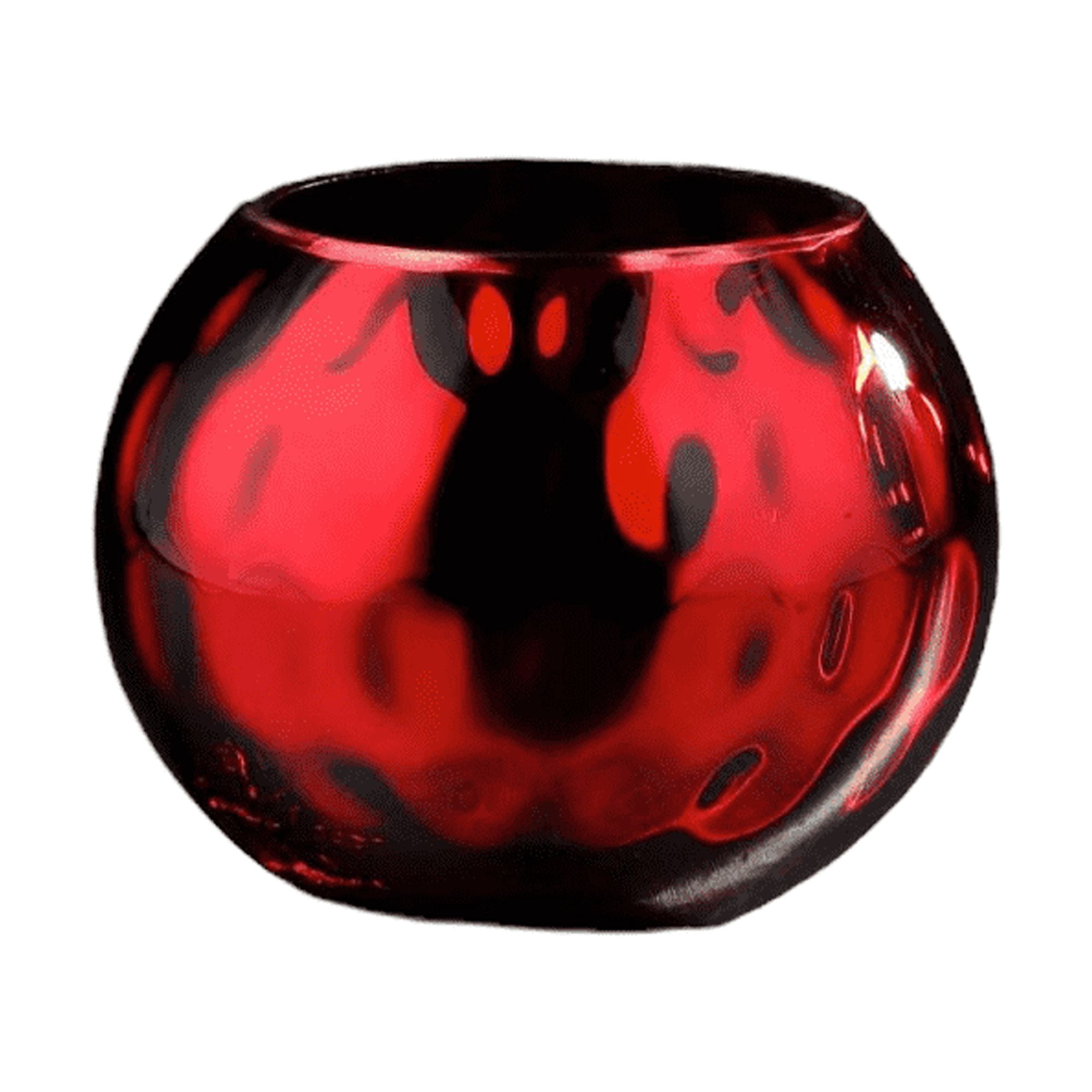 CC Home Furnishings 4.5" Red Bubble Bowl Glass Vases - Walmart.com