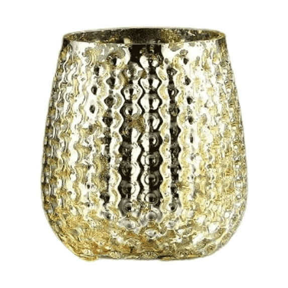 CC Home Furnishings 4" Metallic Gold Tone Hobnail Glass Tea Light ...