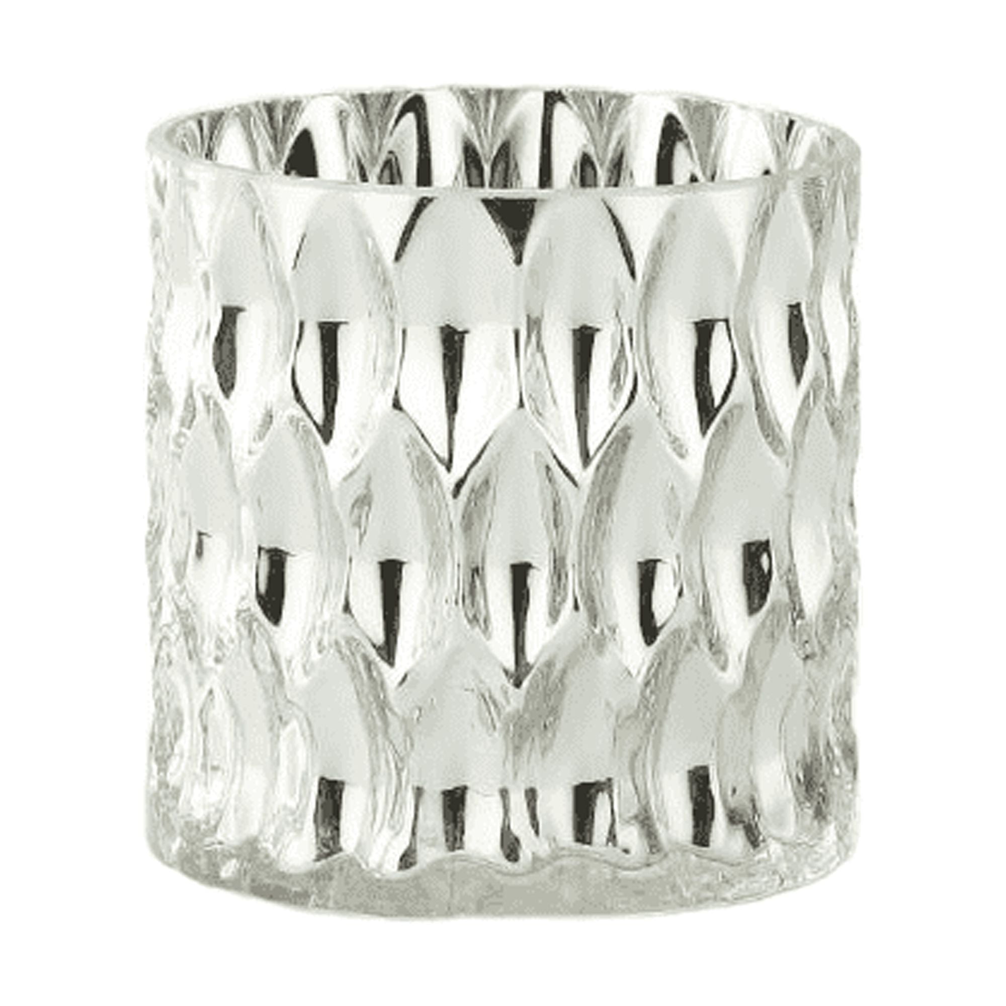 CC Home Furnishings 4” Metallic Silver Cylindrical Shape Glass Vase ...