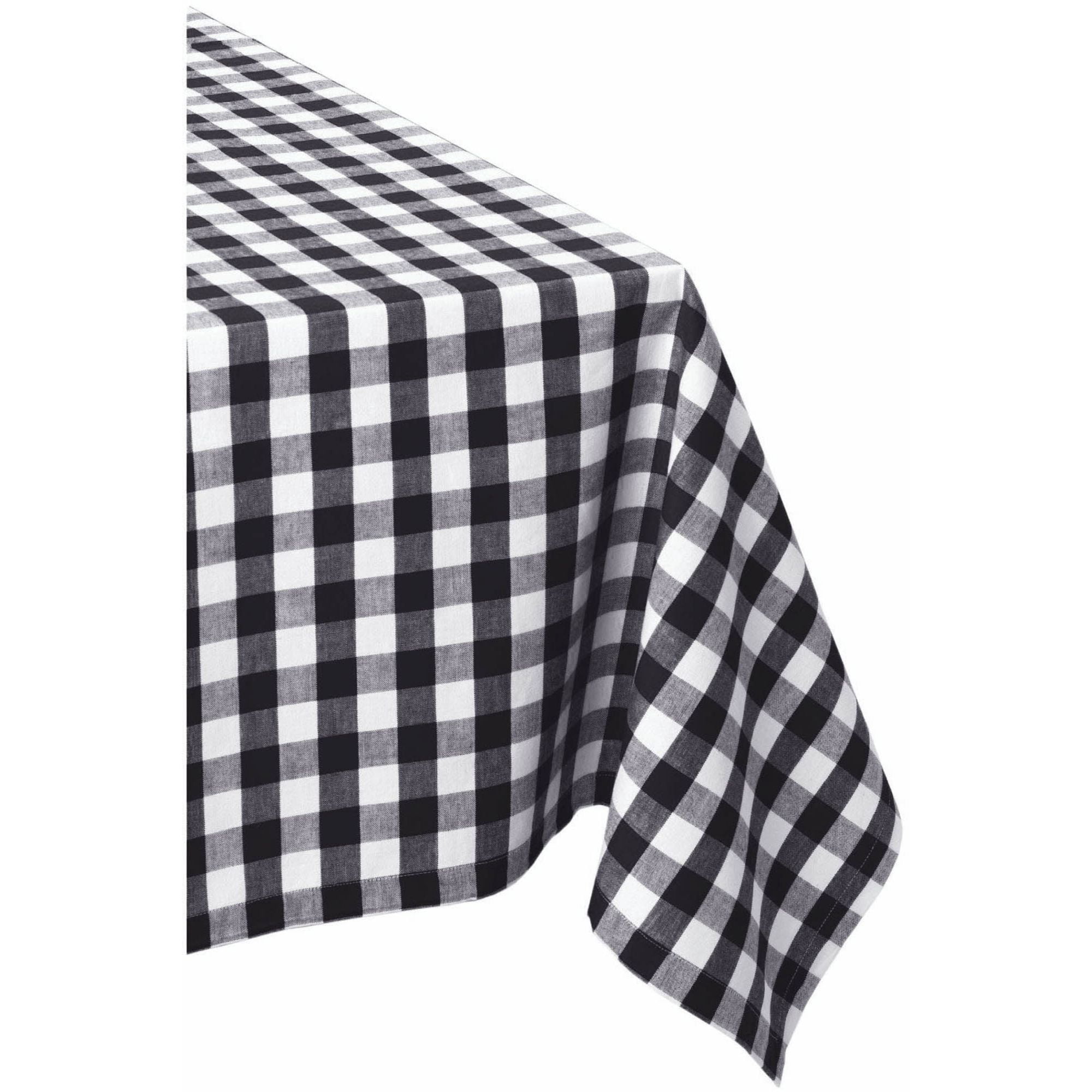 CC Home Furnishings 60" x 84" Black and White Checkered Rectangular ...