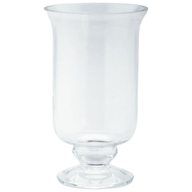 CC Home Furnishings 8.5" Clear Hand Blown Solid Hurricane Glass Candle ...