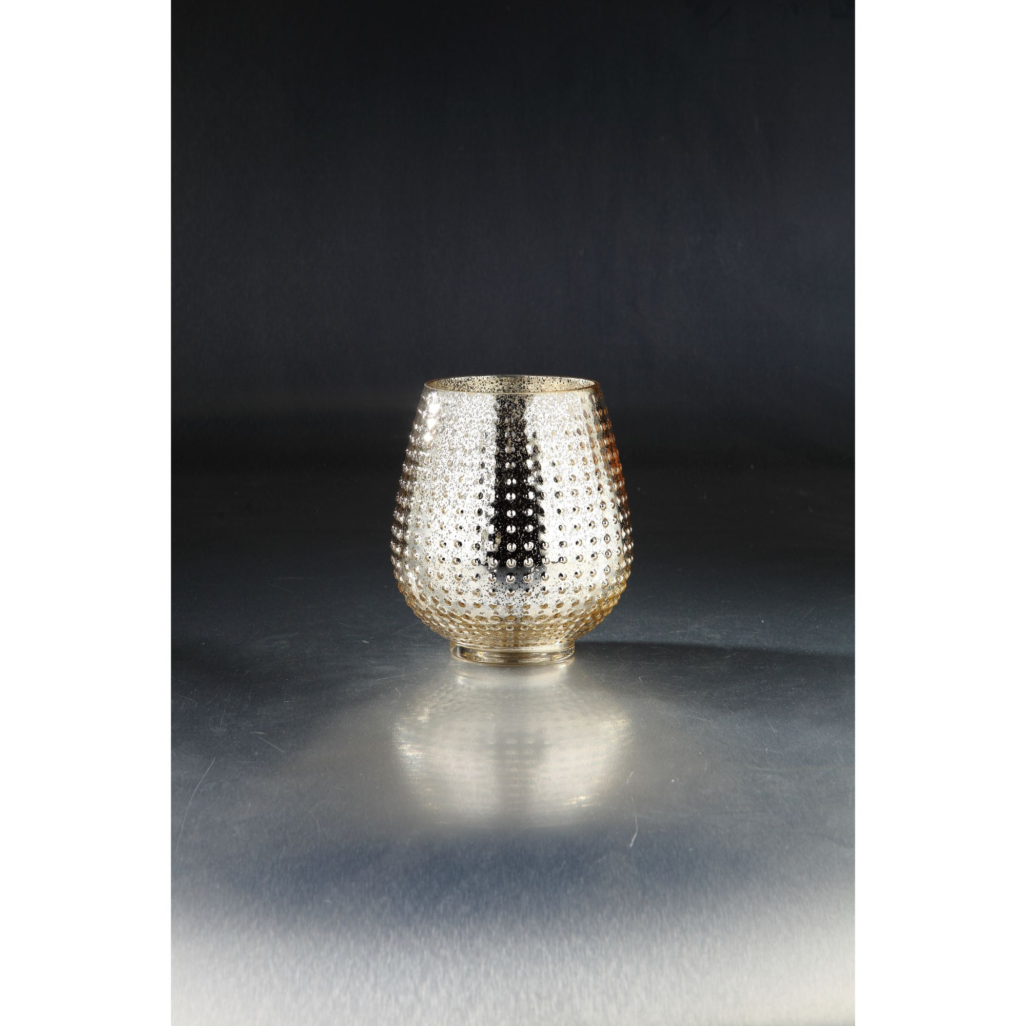 CC Home Furnishings 8” Metallic Gold Textured Bumpy Glass Vase ...