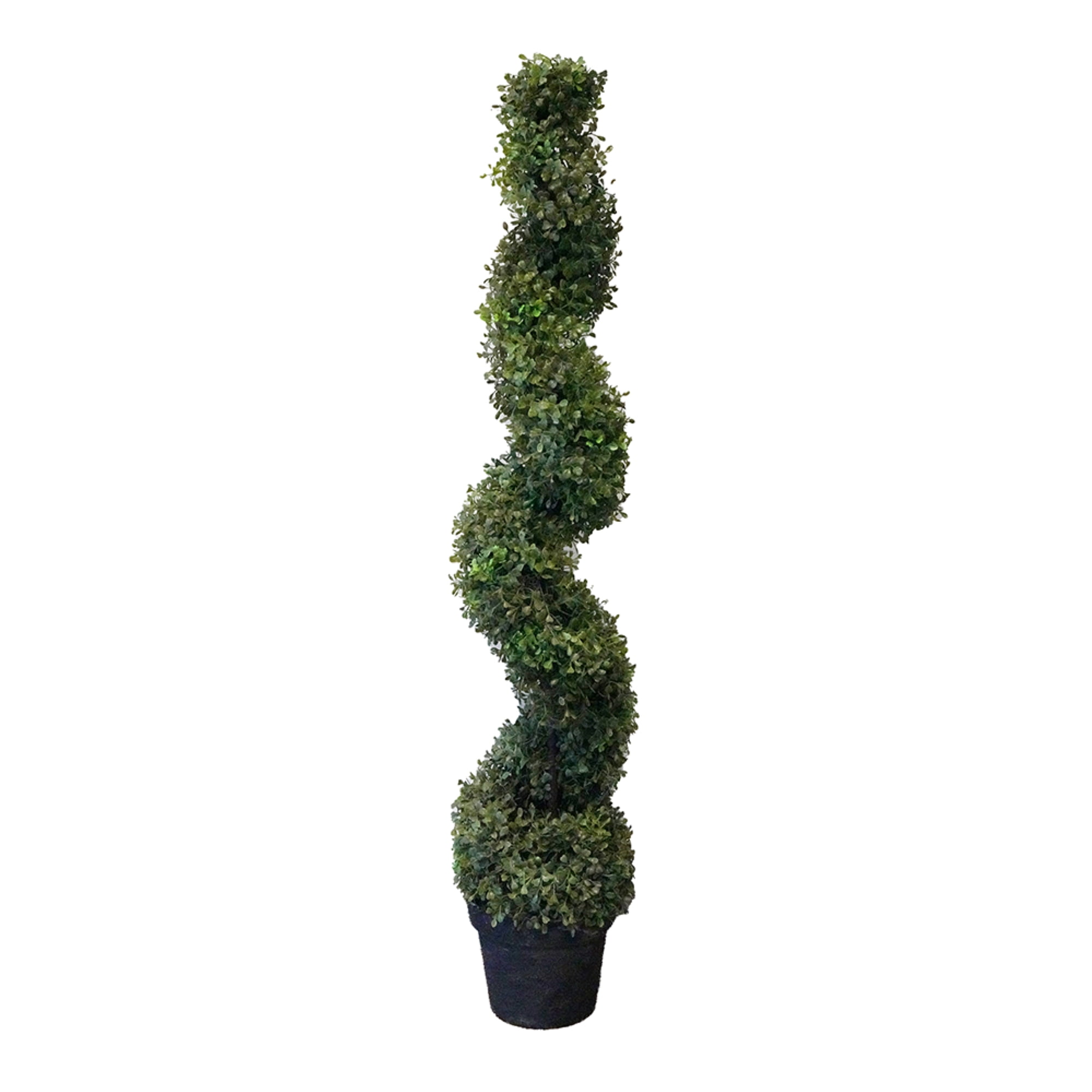 CC Home Furnishings Tall Potted Artificial Spiral Boxwood Topiary Tree ...