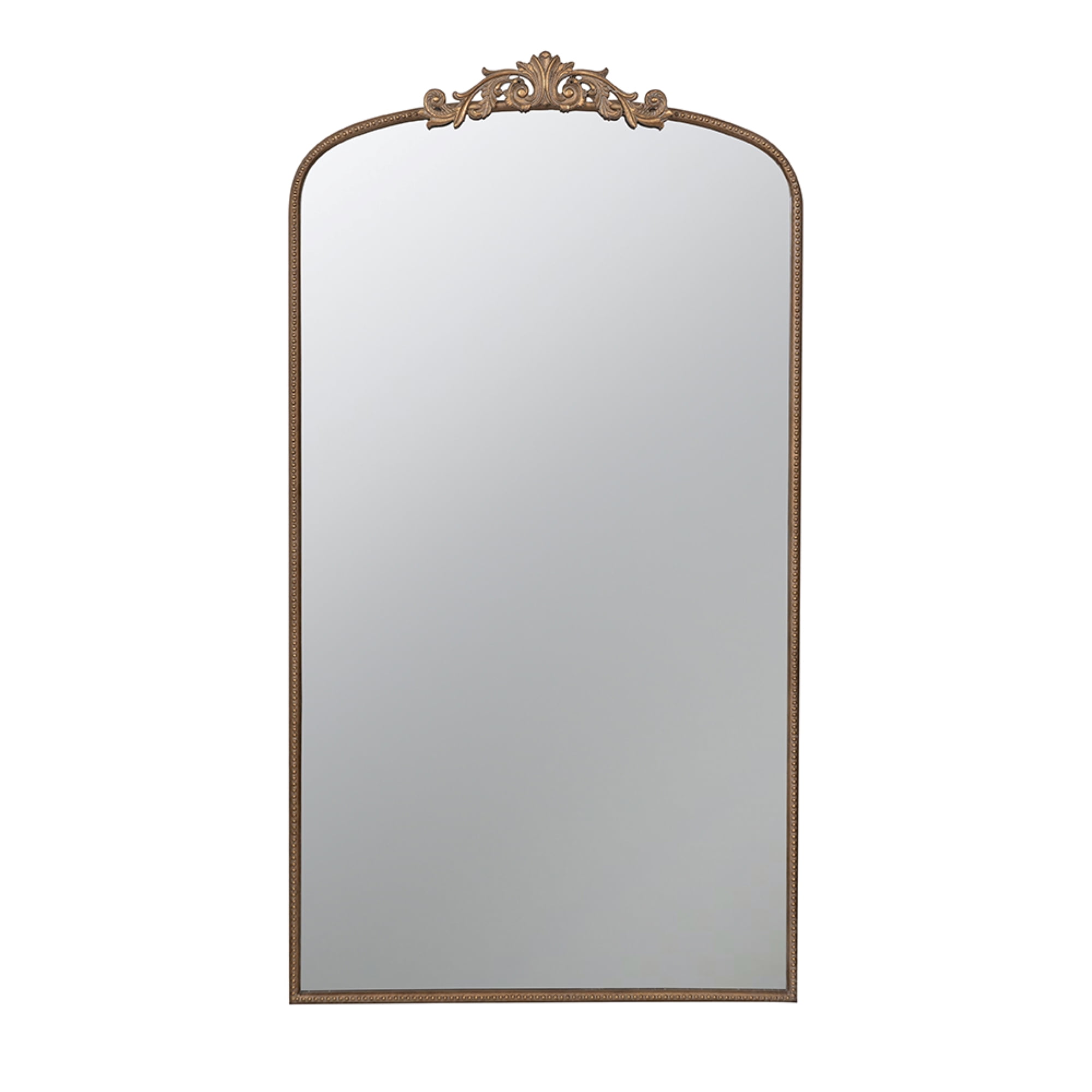 CC Home Furnishings Baroque Style Arched Floor Mirror - 5.5' - Gold ...