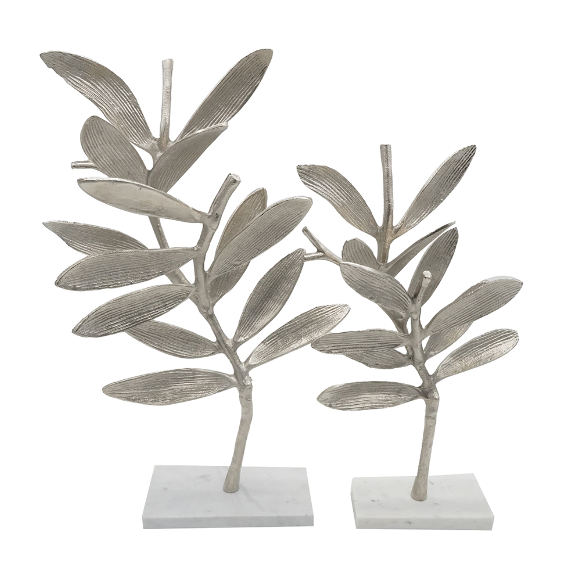 CC Home Furnishings Olive Branches Aluminum Statuary - 27.5" - Silver ...