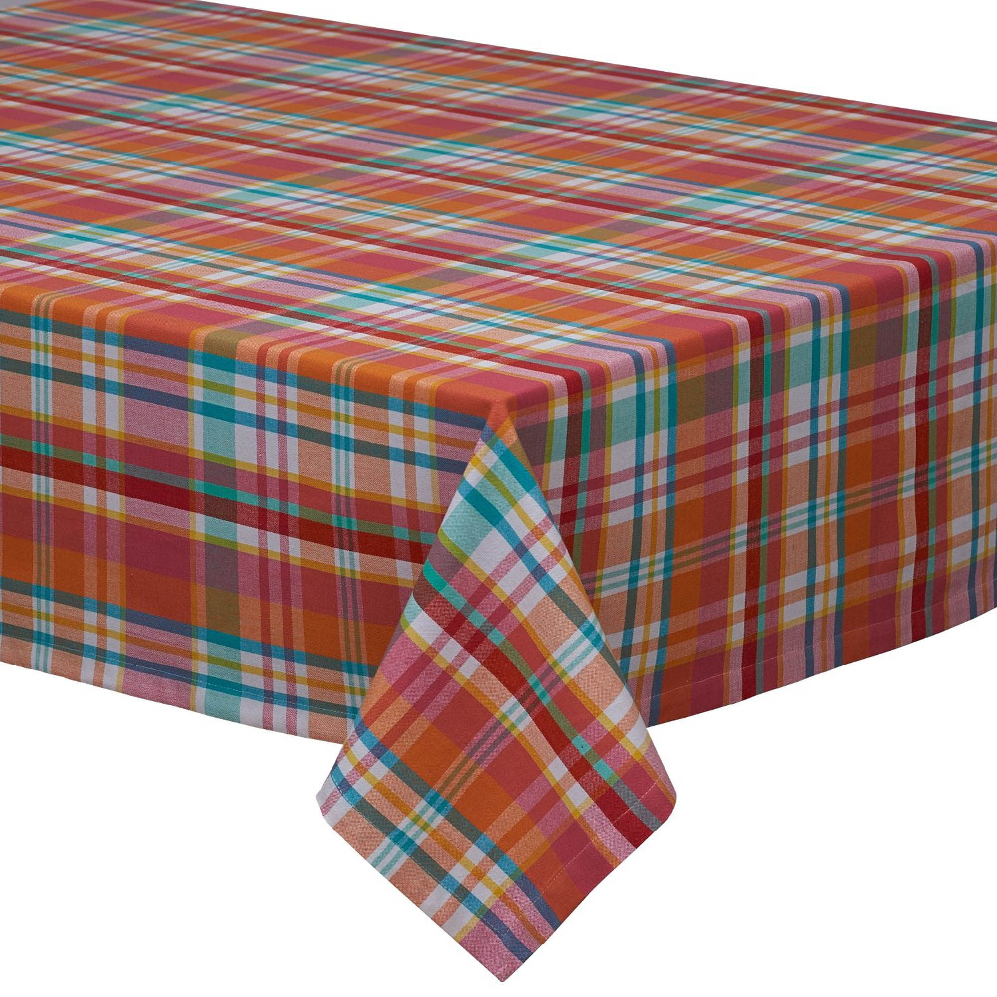 CC Home Furnishings Red and Blue Sherbet Plaid Square Patterned ...